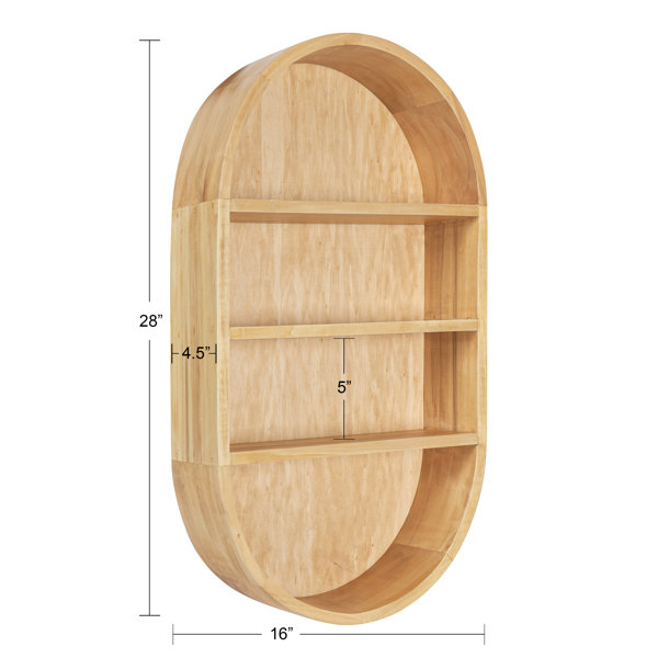 Joss & Main Minx Oval Solid Mango Wood Accent Wall Shelf "& Reviews ...