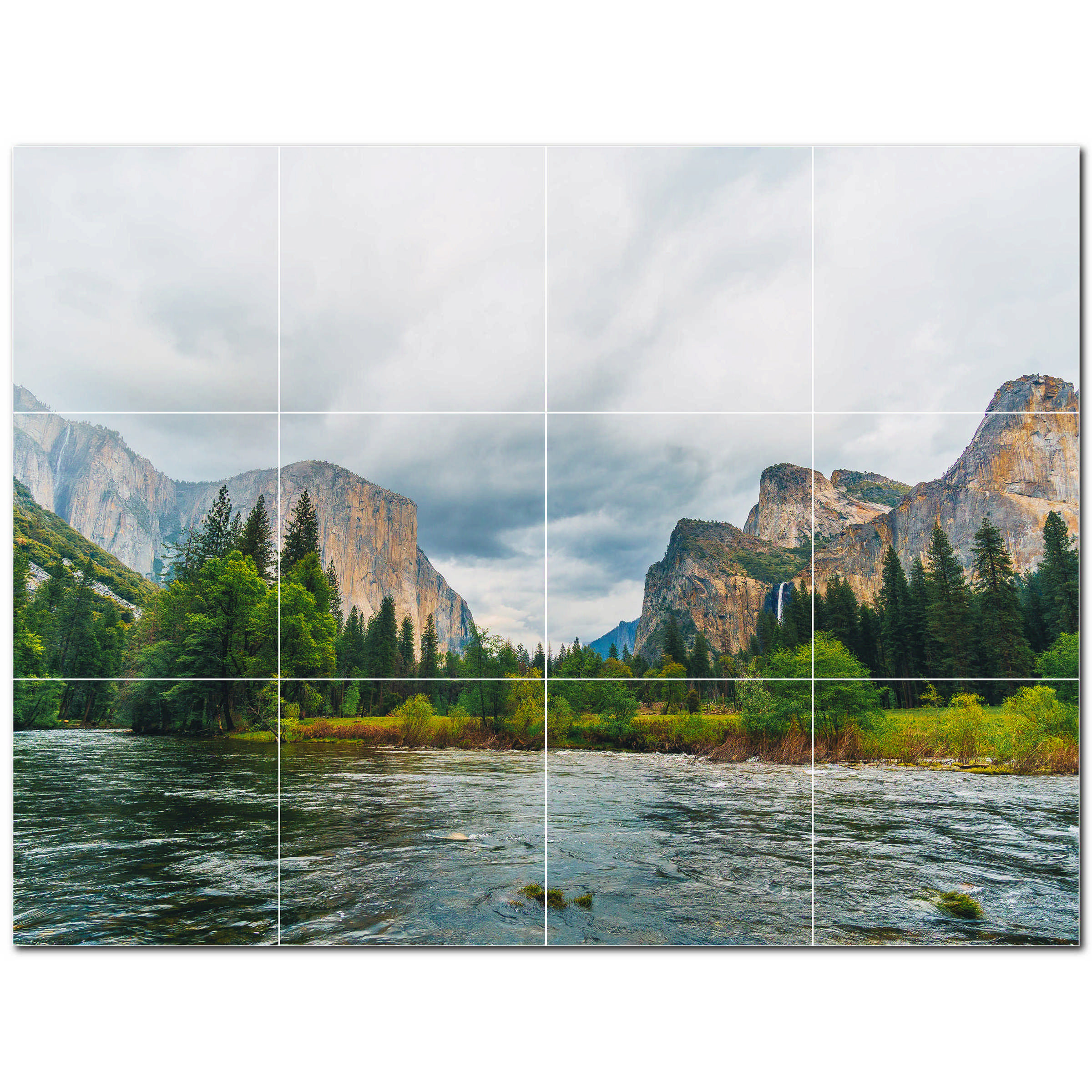 Picture-Tiles.com 24" x 18" Ceramic River Photo Decorative Mural Tile ...