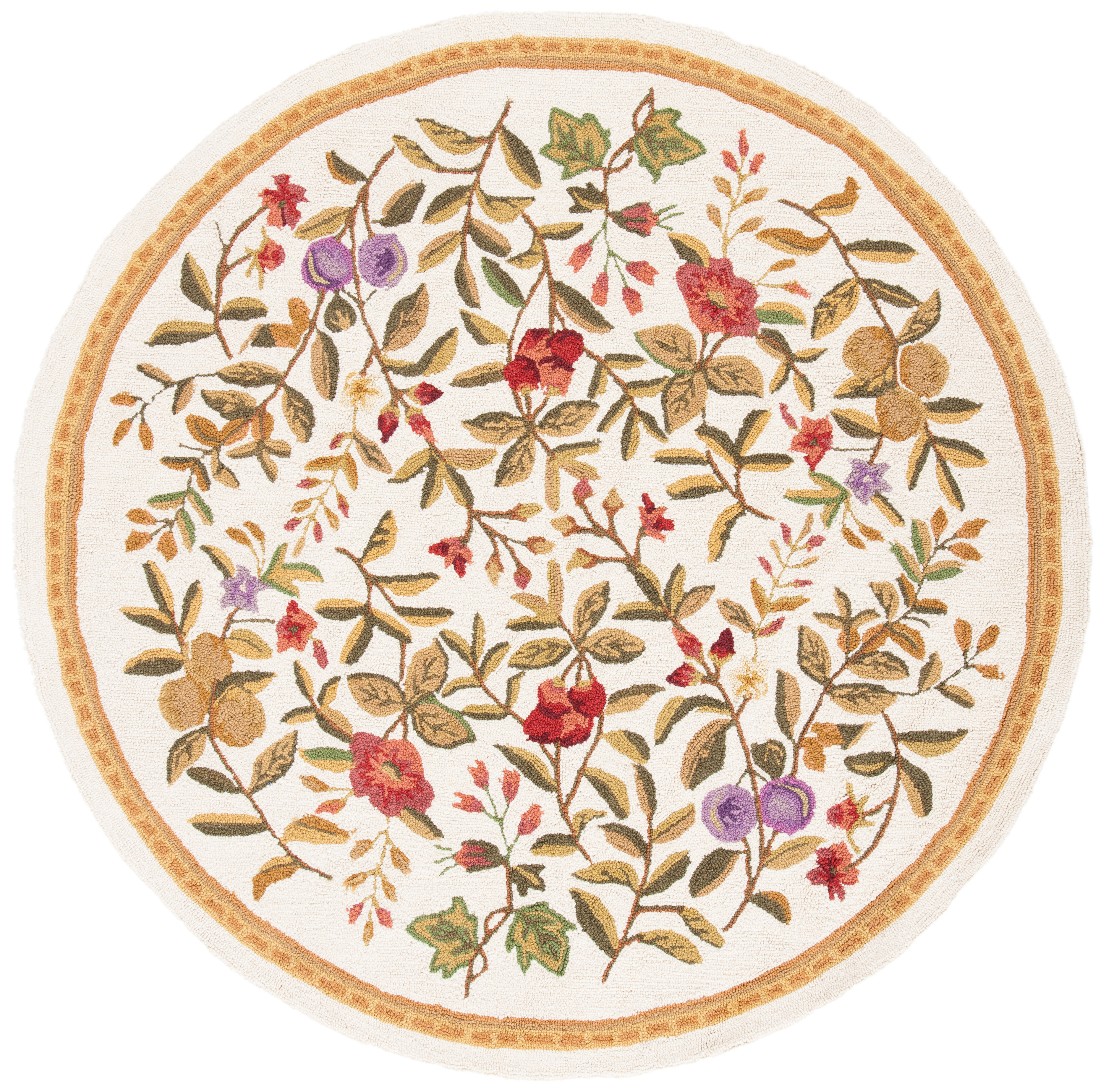 August Grove Kinchen Hand-Hooked Wool Ivory Rug & Reviews - Wayfair Canada