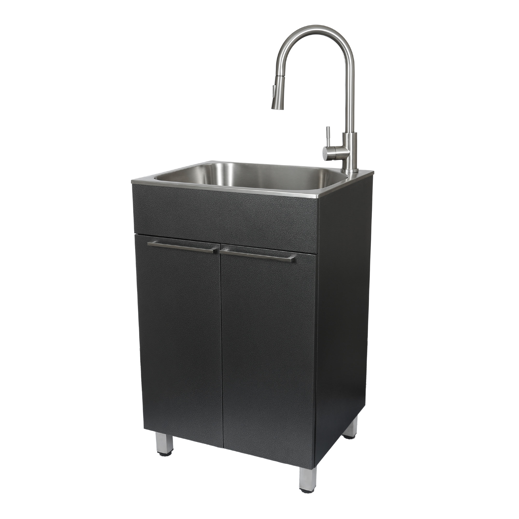 Presenza All-In-One 22" L x 18" W Free Standing Compact Laundry Sink ...