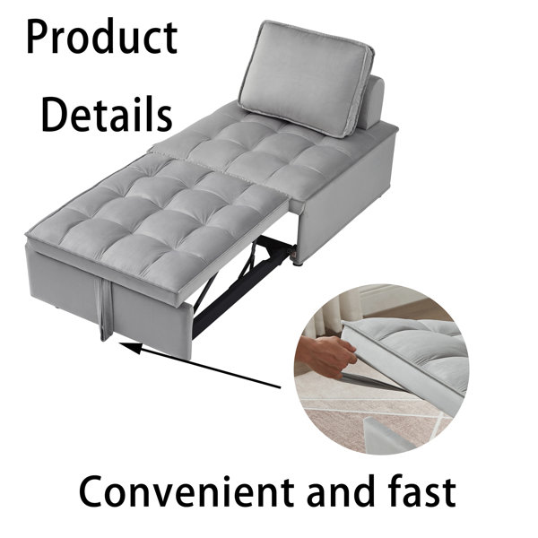 Ebern Designs Sharry Sleeper Chair Bed Pull Out Chair Bed, Sofa Bed ...