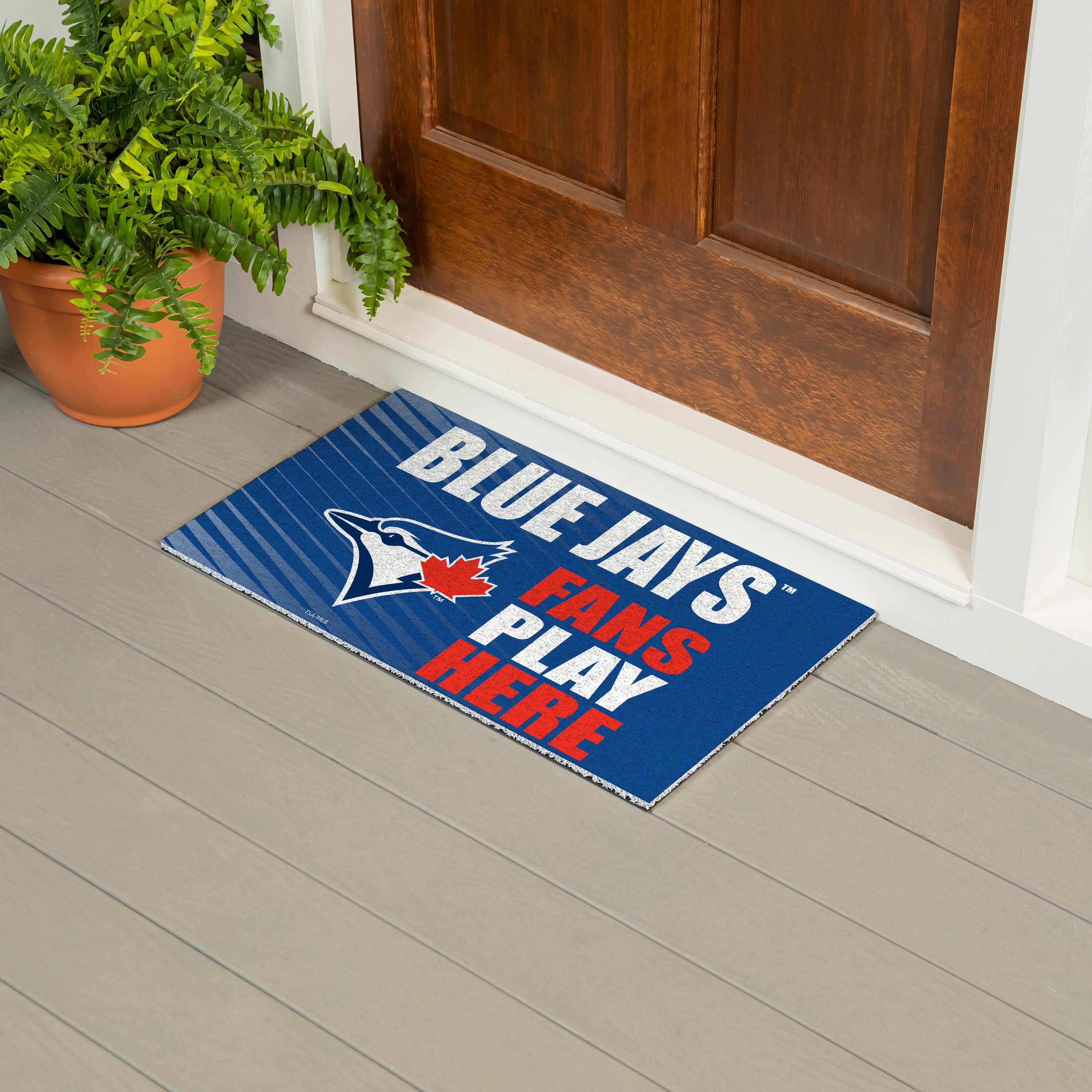 Ebern Designs Toronto Blue Jays Fan PVC Mat, 28"x16" | Wayfair