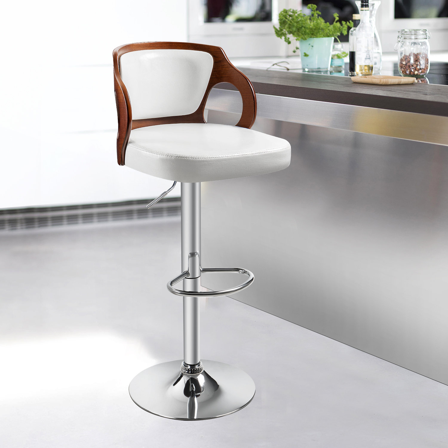Wade Logan® Albinus Swivel Adjustable Height Stool & Reviews | Wayfair