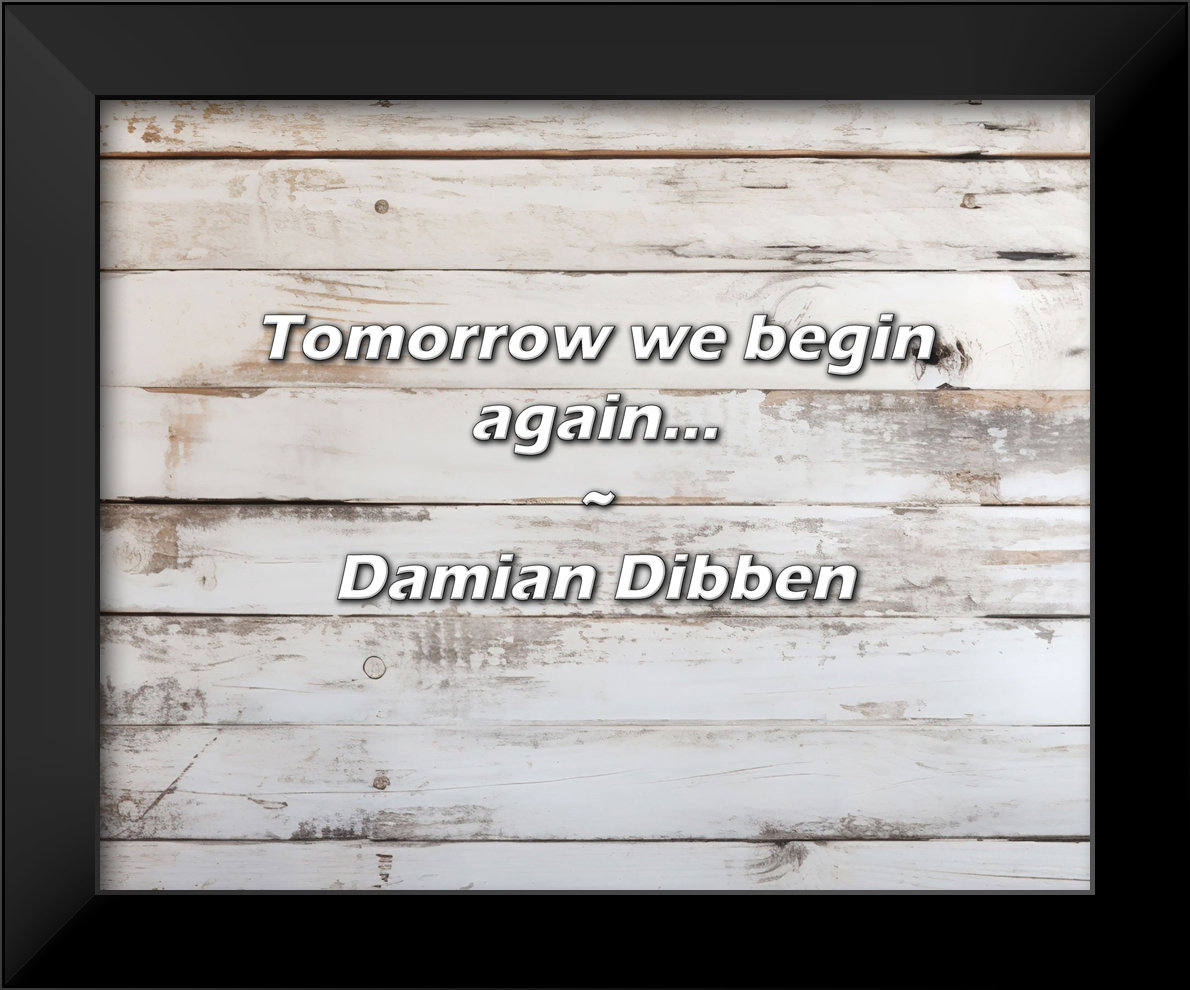 Ophelia & Co. Damian Dibben Quote: Tomorrow we begin again... | Wayfair