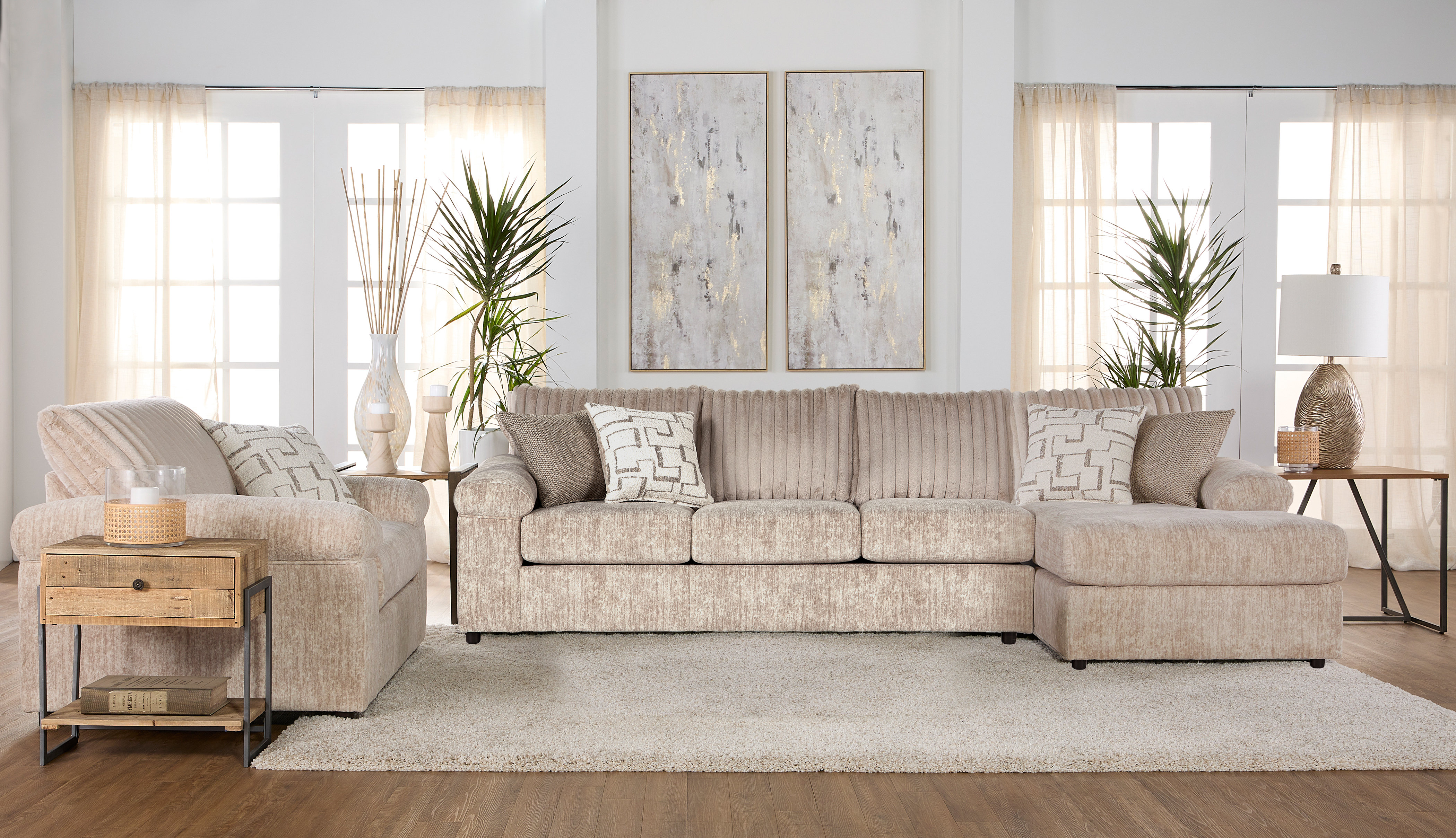 Latitude Run® Oliwier Wide Wale Corduroy Sectional Sofa Chaise with ...