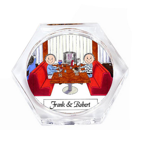 Printed Perfection Personalized Friends - Male & Male Drink Coaster ...