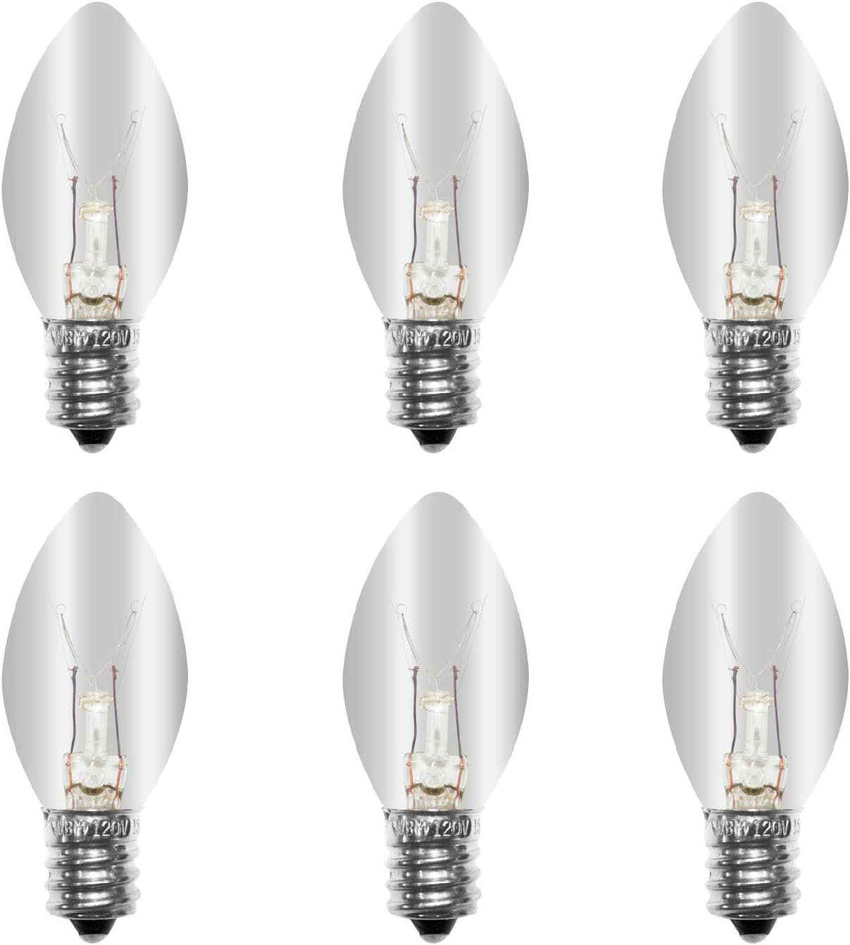 WBM LLC 15 Watt Equivalent E12/Candelabra Dimmable 2500K Light Bulb ...