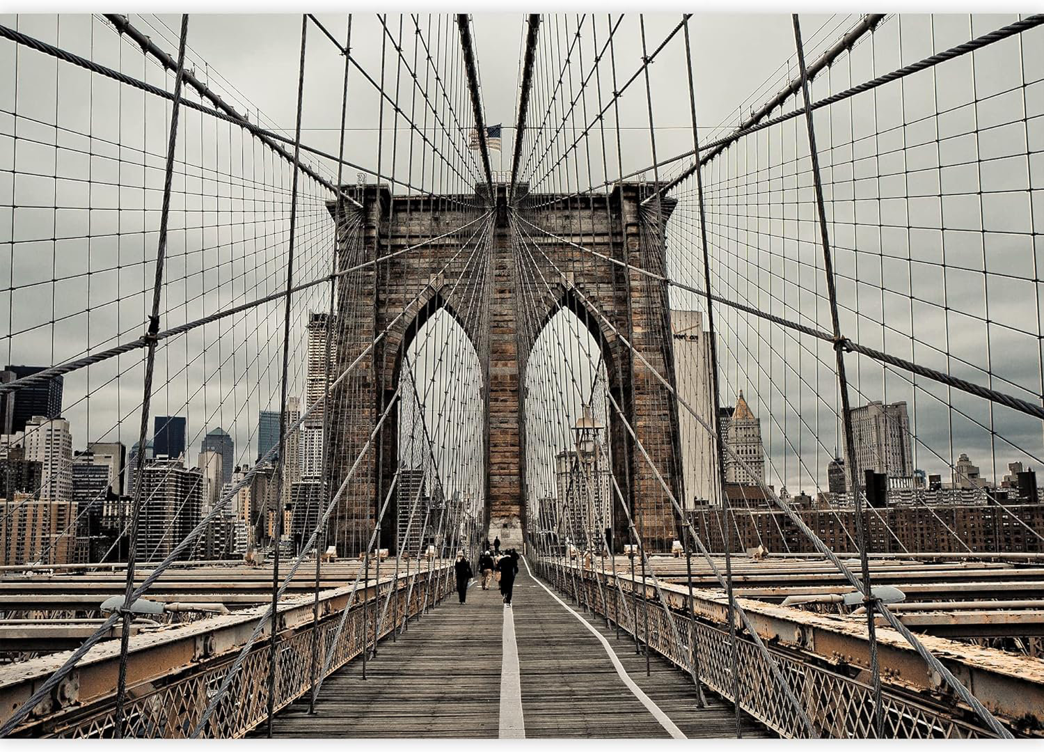 IDEA4WALL Brooklyn Bridge and Cable Pattern Self-Adhesive Large ...