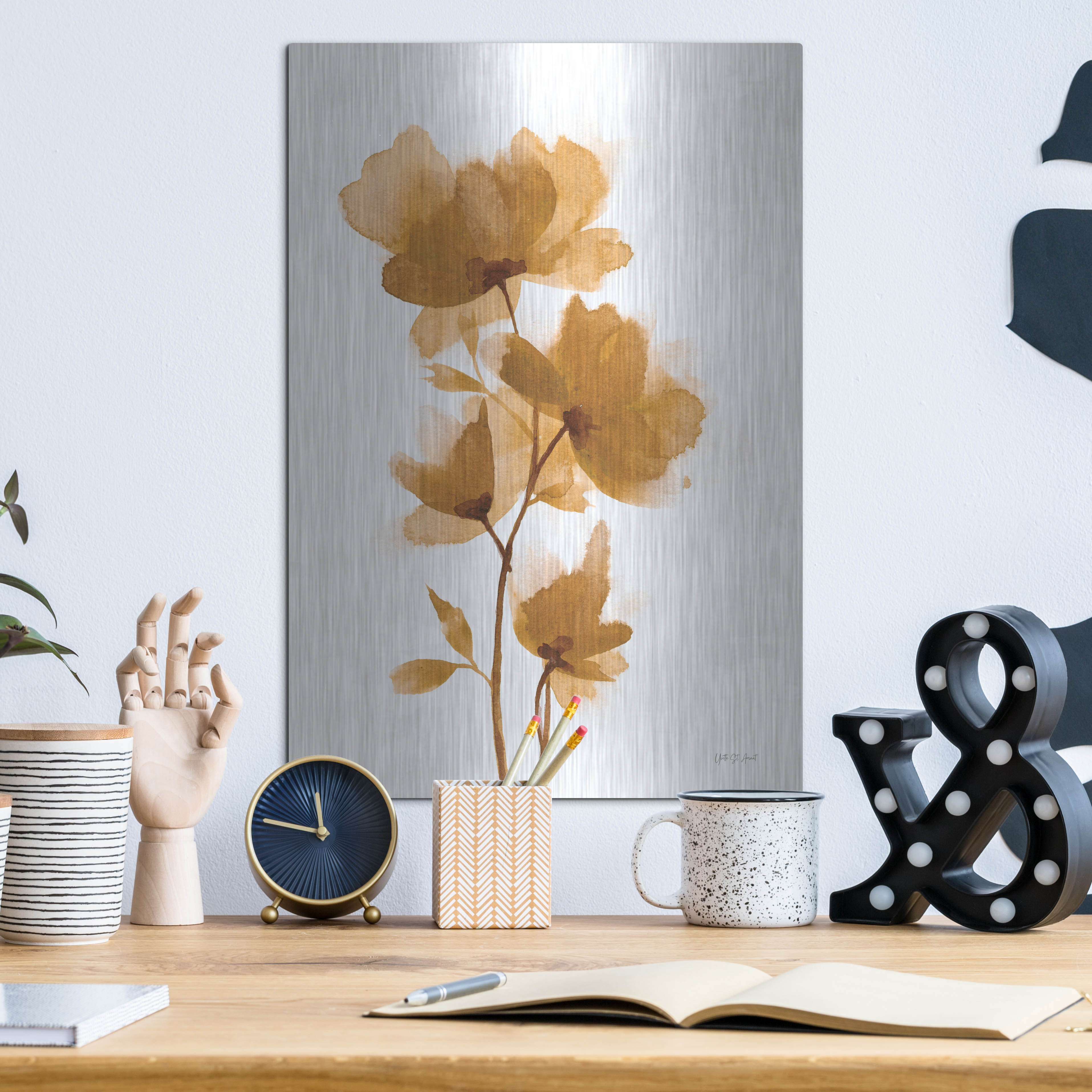 Winston Porter Golden Blooms 1' by Yvette St. Amant Metal Wall Art ...