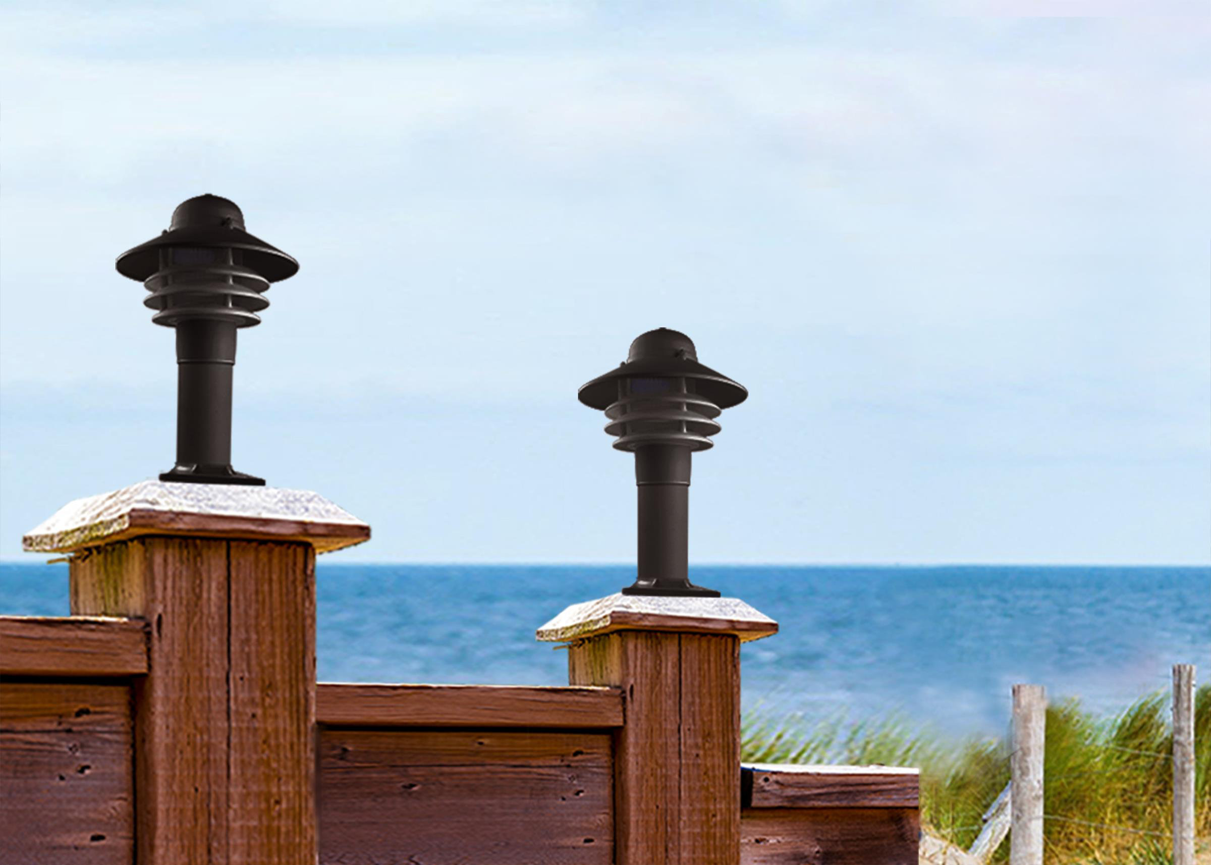 Solus Nautical Post Top Fixture with Clear Prismatic Acrylic Lens | Wayfair