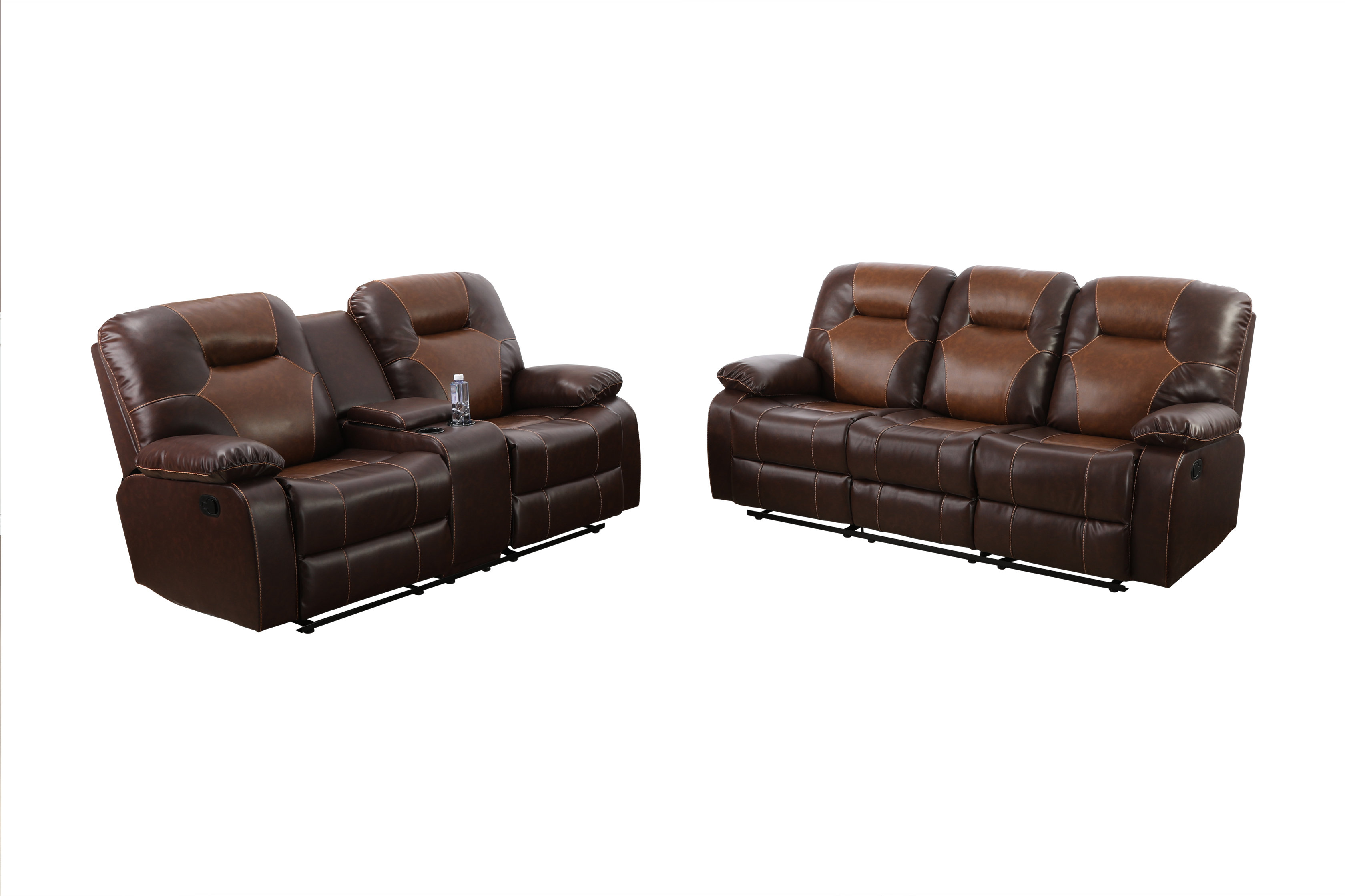 Latitude Run® Diyan 2 Piece Faux Leather Reclining Living Room Set | Wayfair