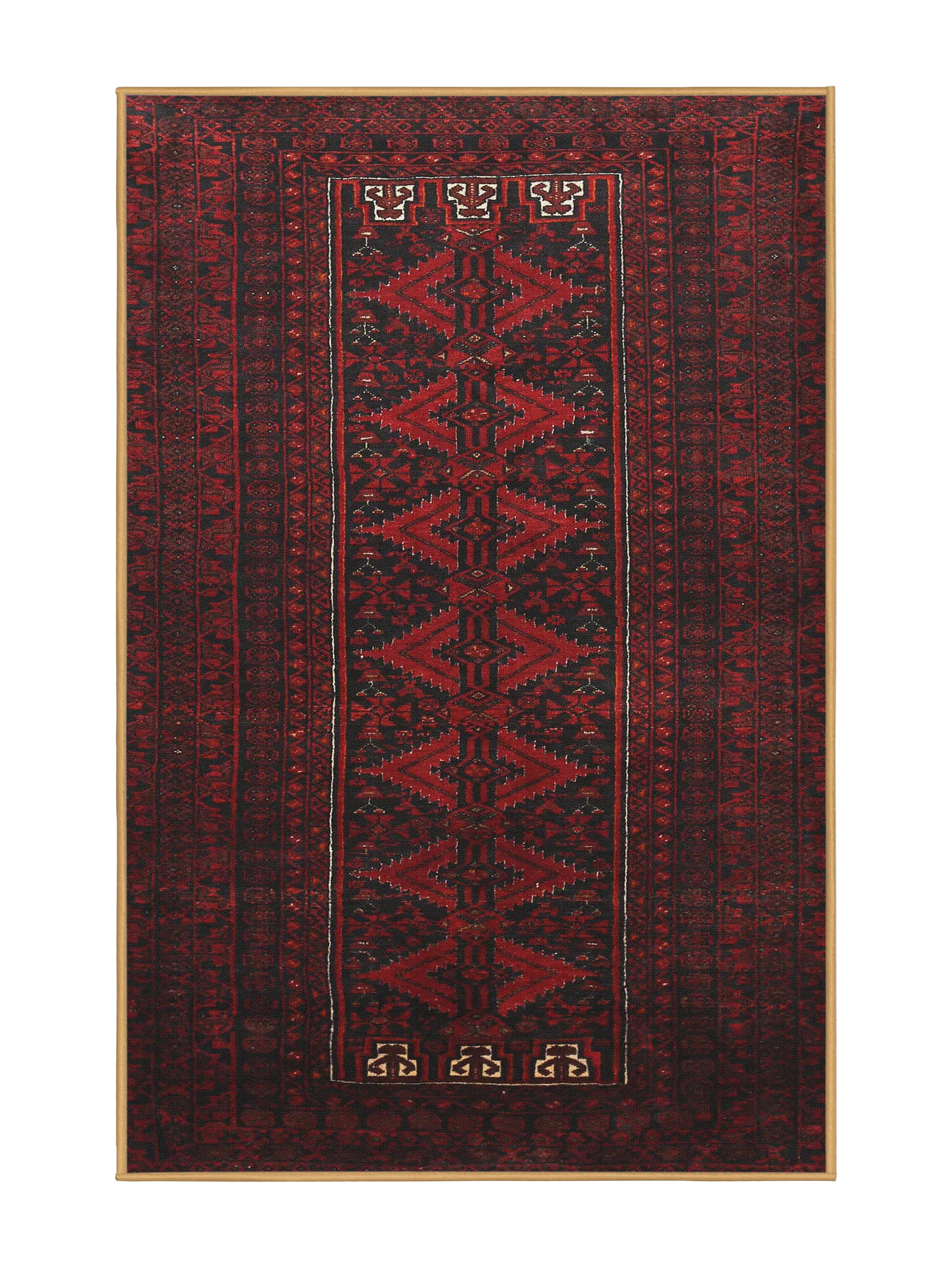 Bloomsbury Market Haaken Traditional Red/Black Area Rug - Wayfair Canada