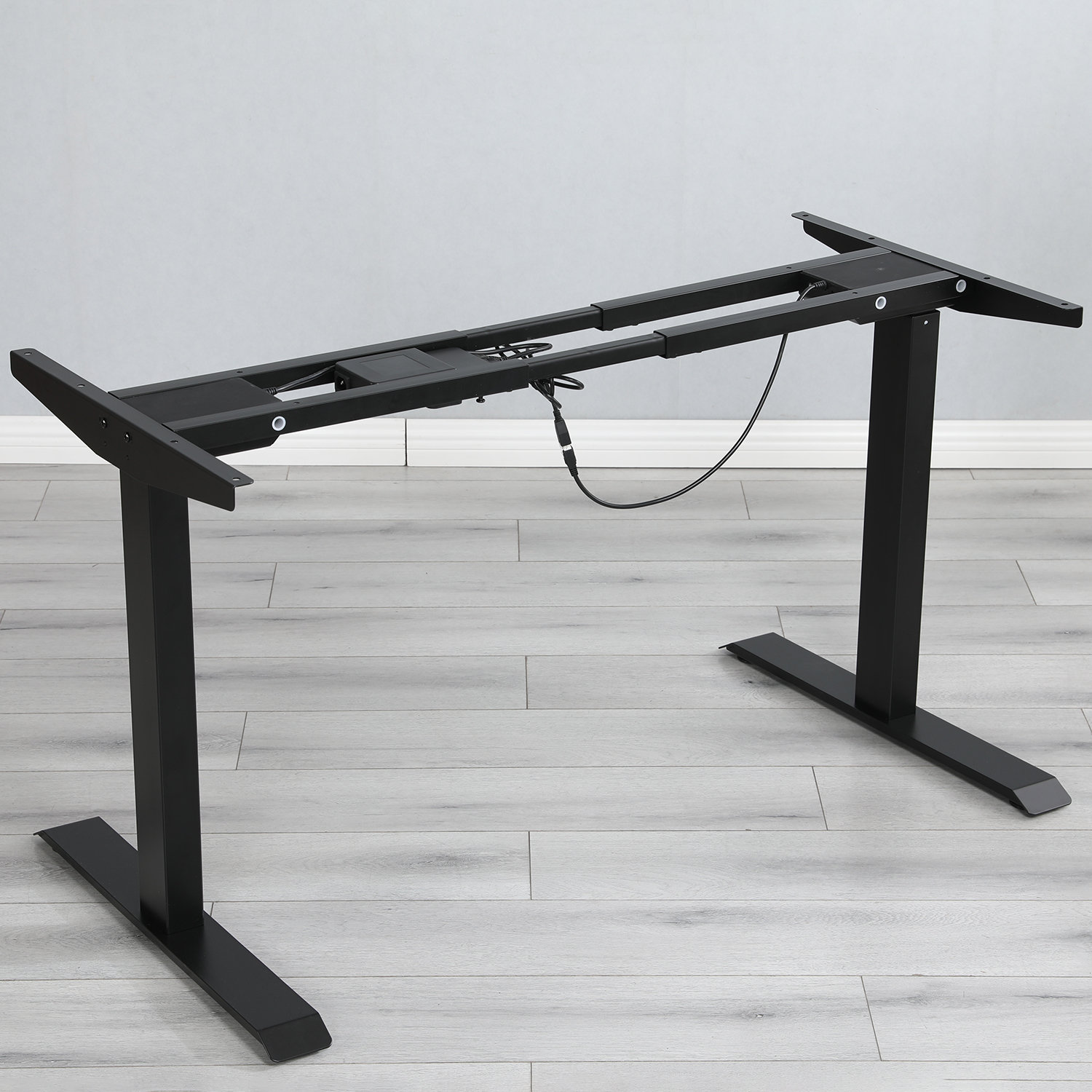 Inbox Zero Jey Dual Motor Electric Height Adjustable Standing Desk ...