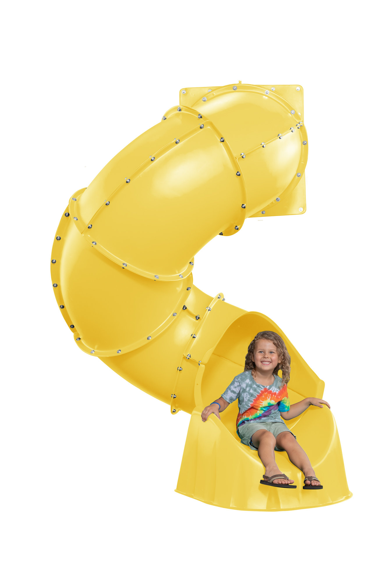 Creative Cedar Designs Swirl Spiral Tube Slide- Green- Mounts To 5 Ft ...