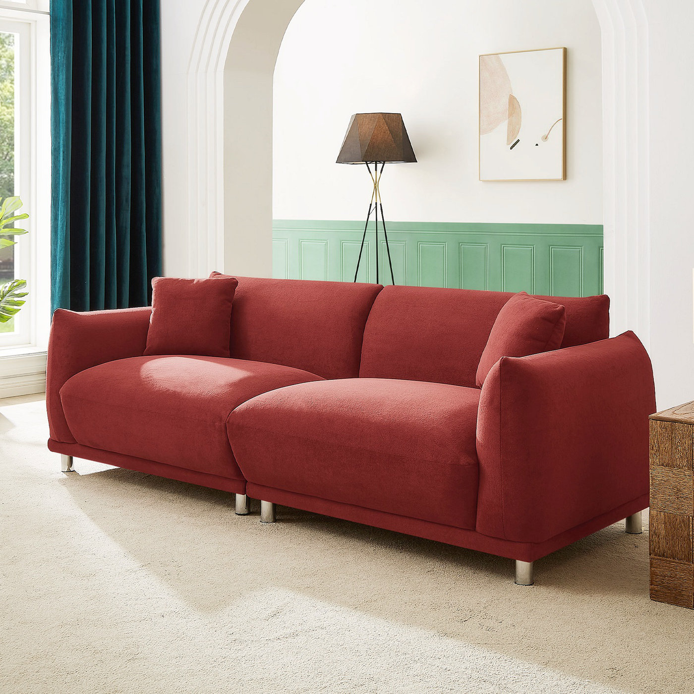 Latitude Run® Kimio 88.66'' Modern Sofa Living Room Couch Comfy Couch ...