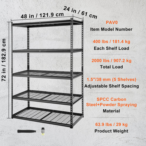 Rebrilliant Mariany Steel Height -Adjustable Shelving Unit & Reviews ...