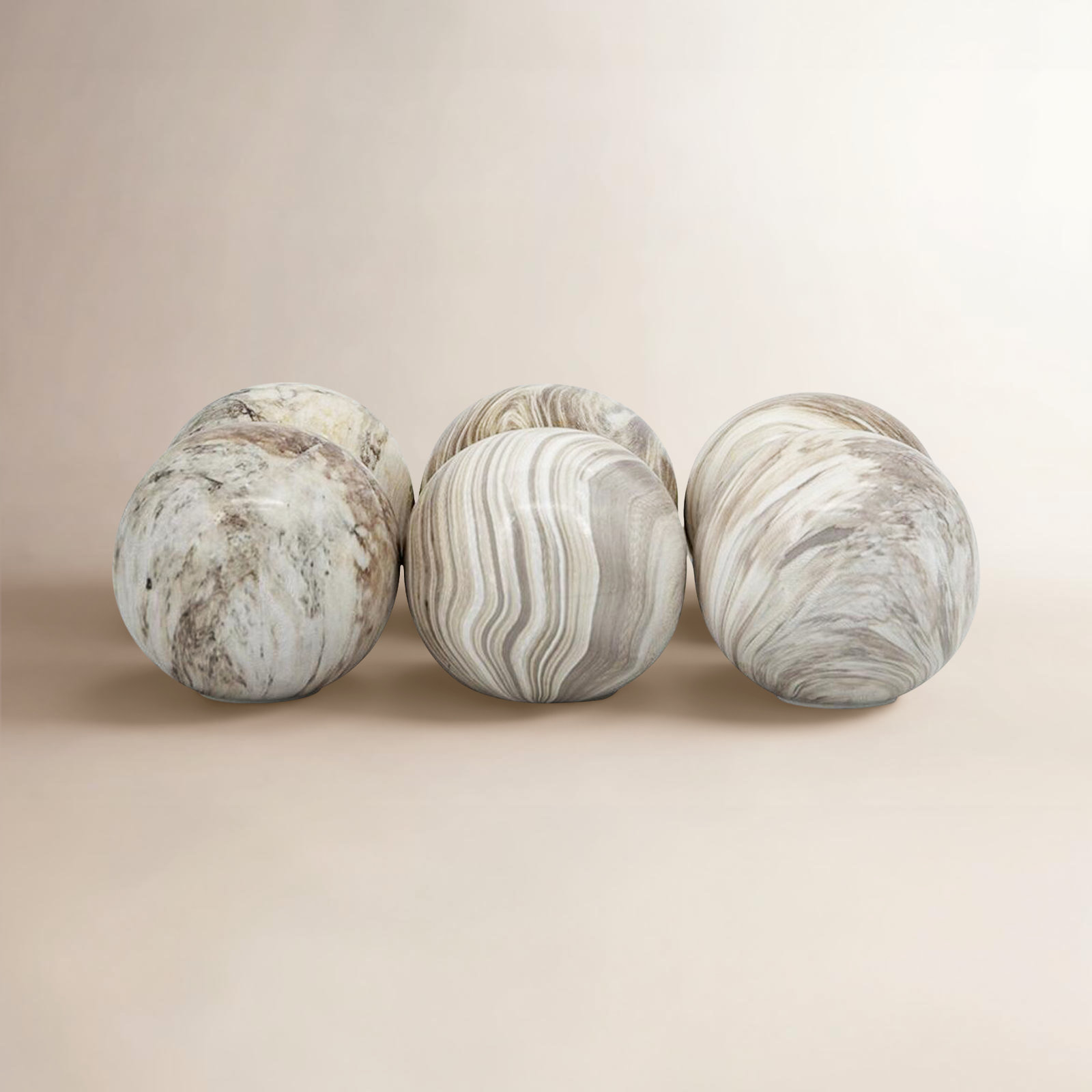 Birch Lane™ Ronica 6 Piece Ronica Marbleized Ball Accents Set & Reviews ...