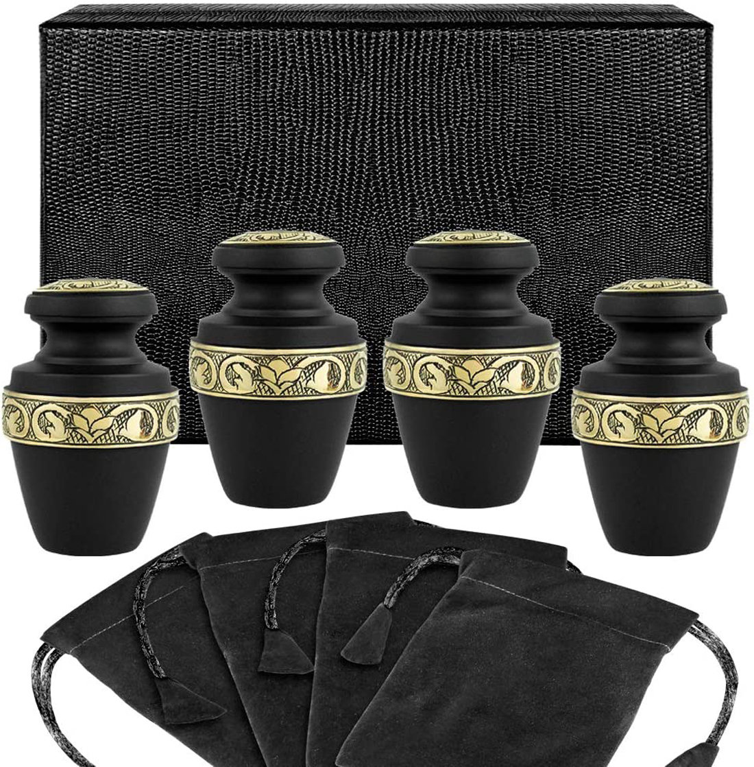 Trupoint Memorials Serenity Black Beautiful Small Keepsake Cremation ...