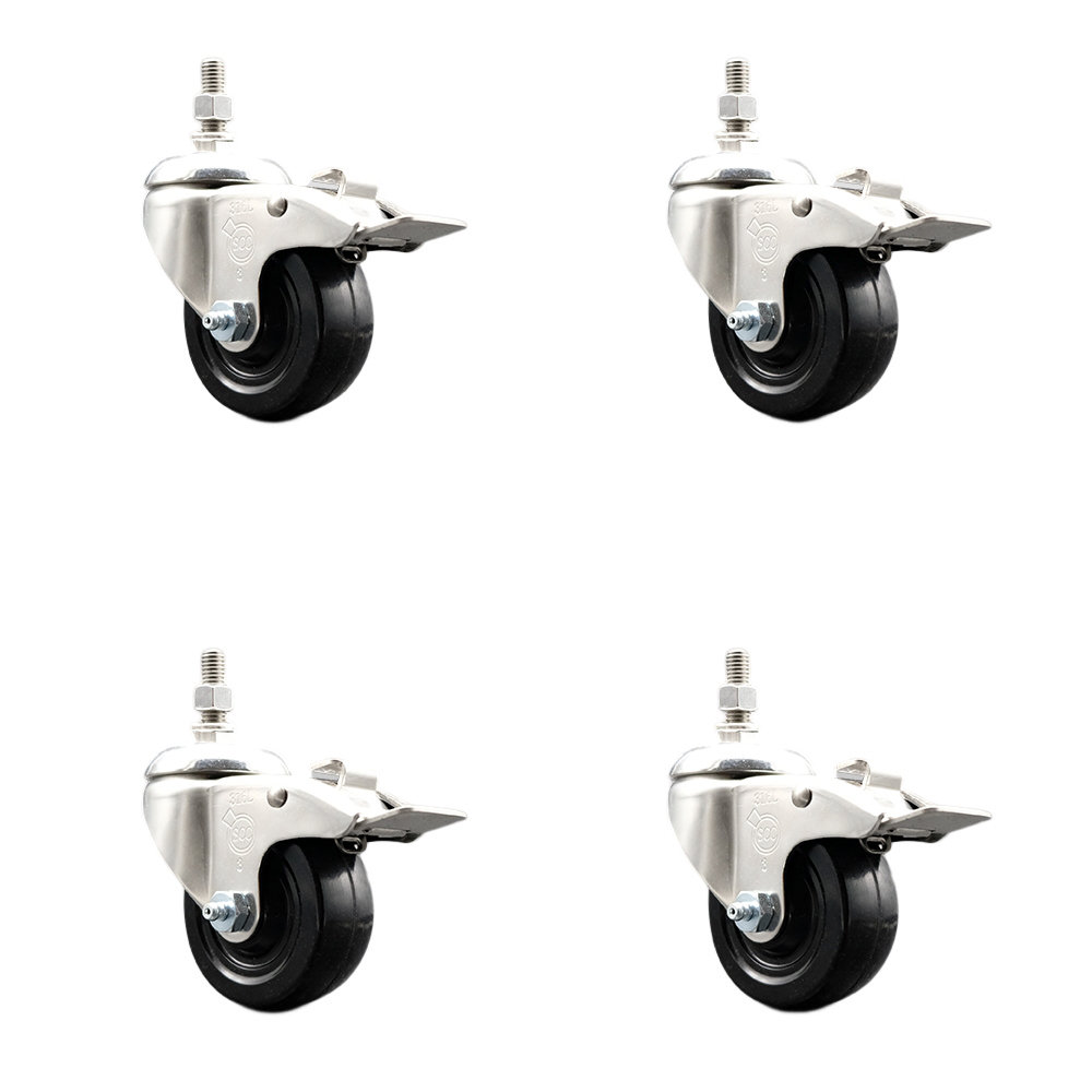 Service Caster Soft Rubber Casters | Wayfair