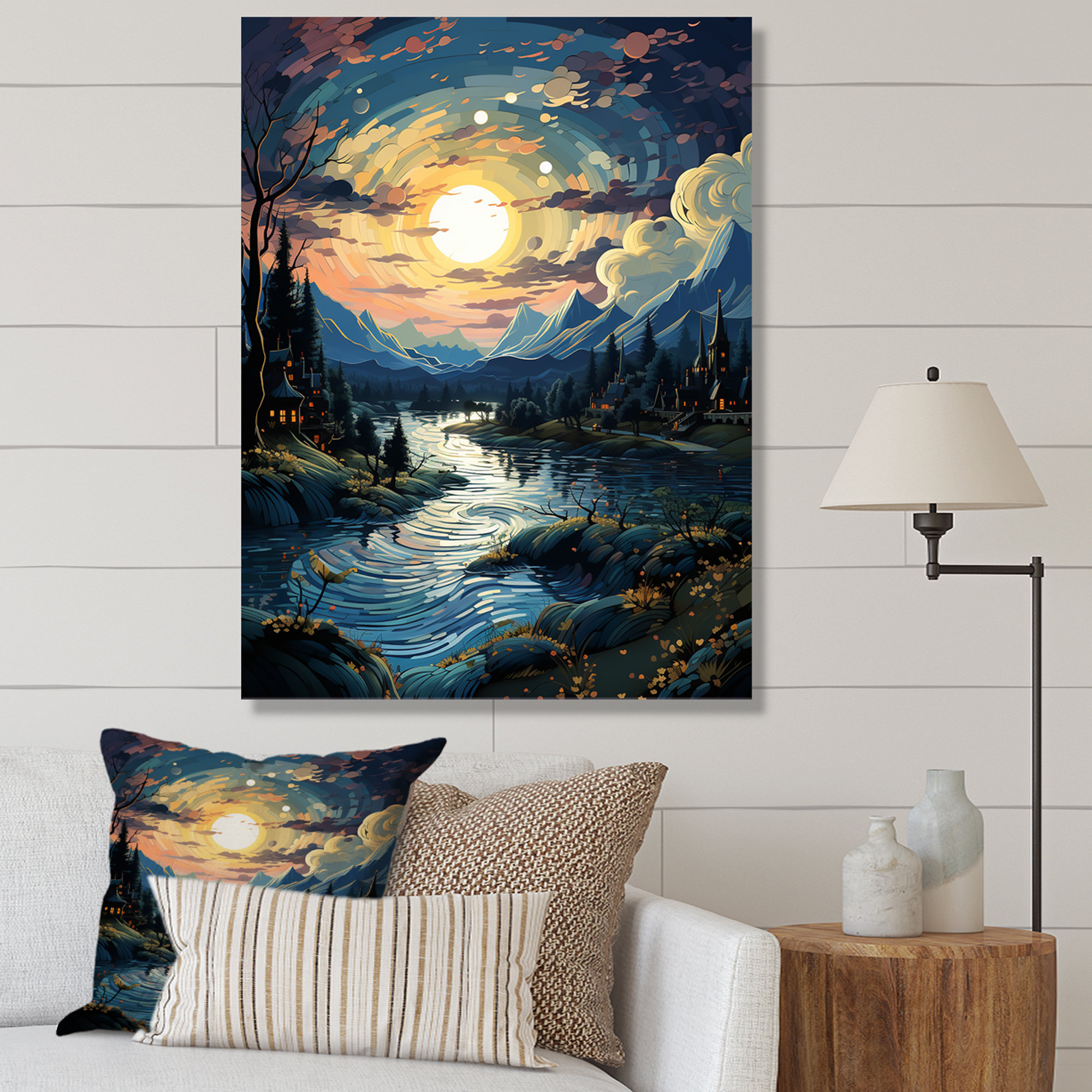 Red Barrel Studio Masterpiece The Starry Day By Vincent III - Landscape ...