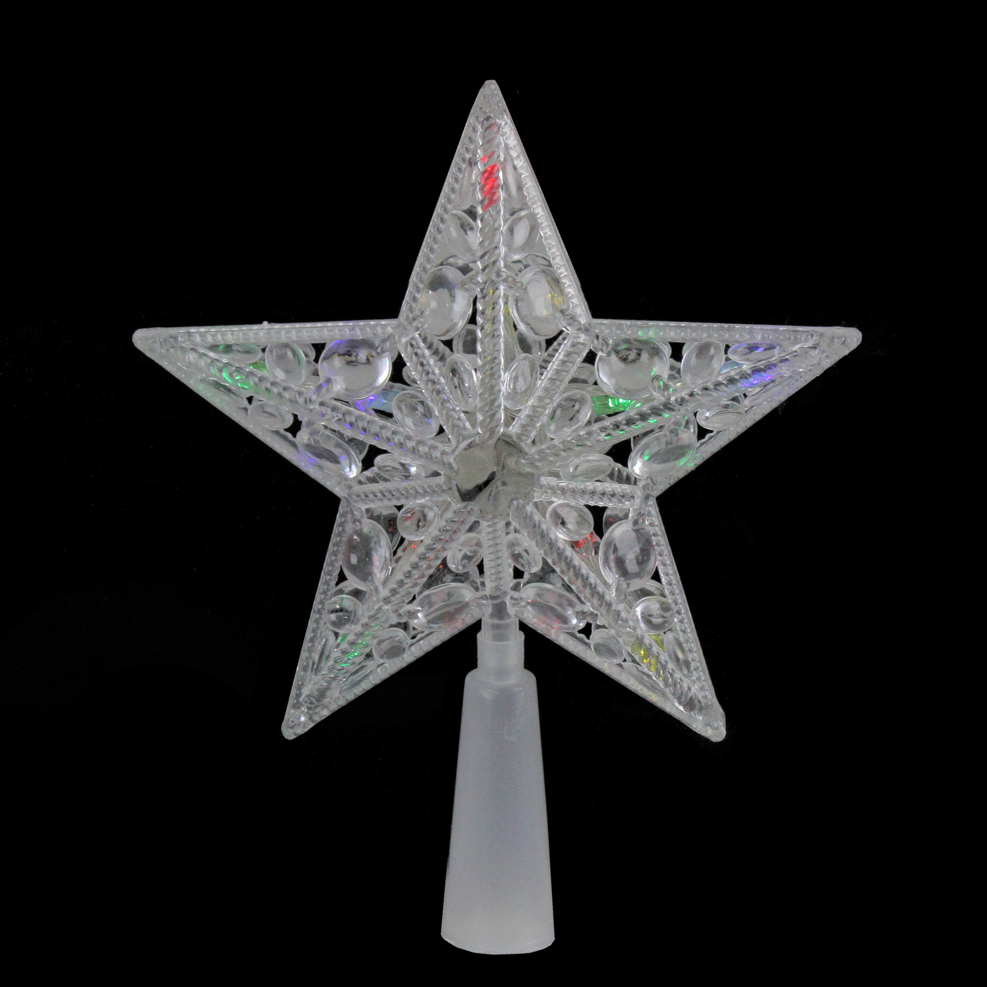 Northlight Seasonal 6" Pre-Lit Clear Crystal Jeweled Star Christmas ...