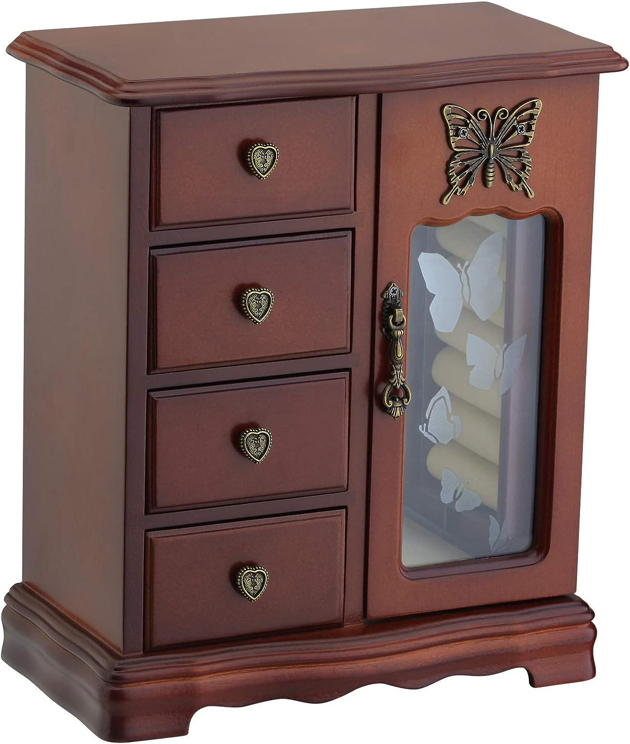 Alcott Hill® Wood Jewelry Box + Drawers | Wayfair