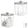 iDesign Divided Bathroom Canister - 2-Section Canister for Bathroom ...