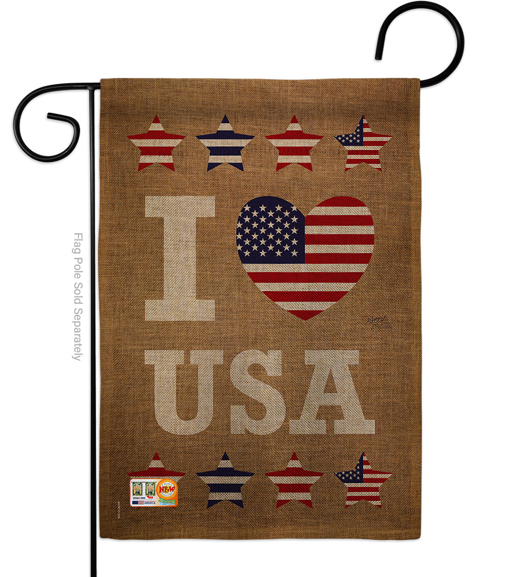 Breeze Decor Drapeau de jardin à double face à impressions patriotique ...