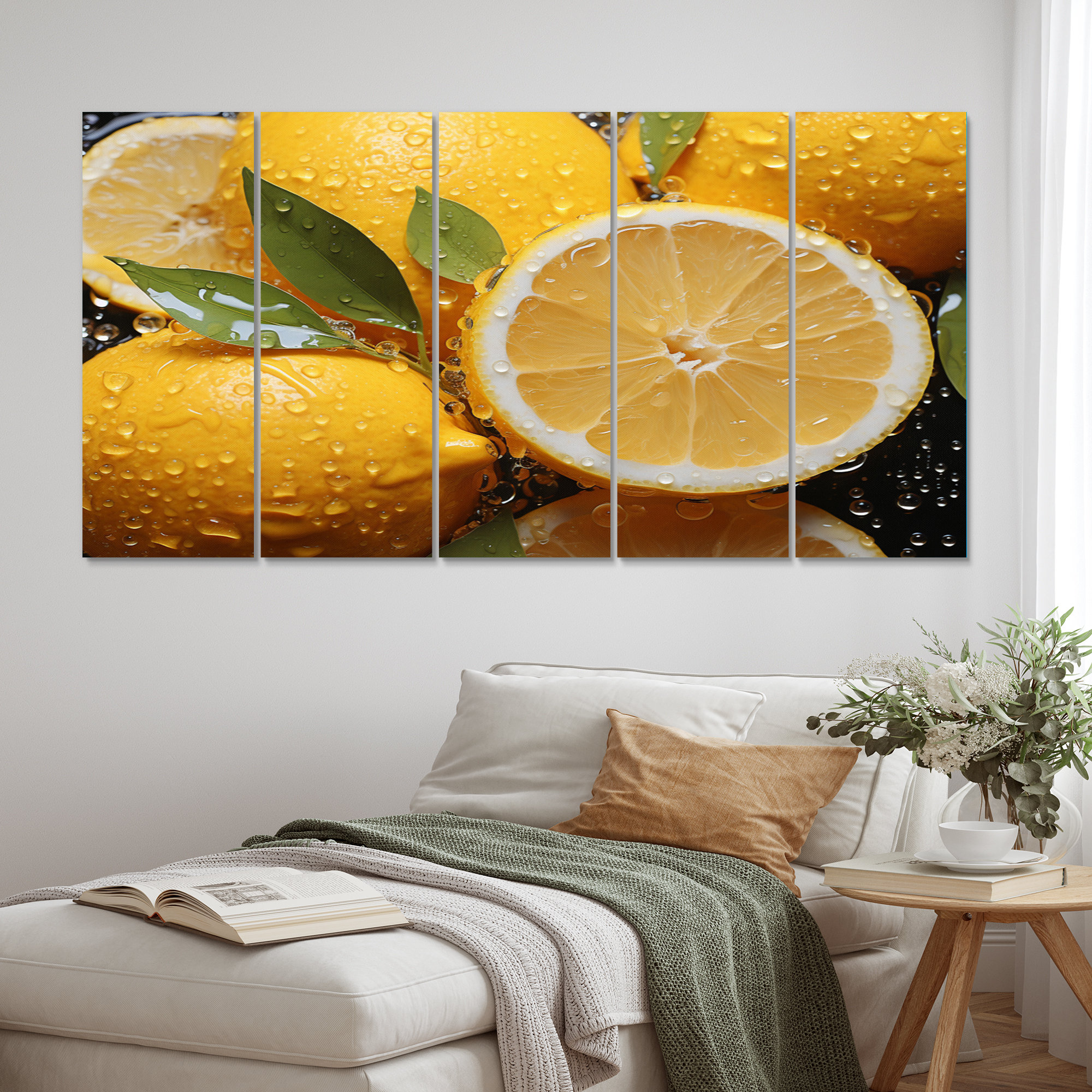 Design Art Fruit Pucker Lemon Pointillism I - Food & Beverage Wall Art ...