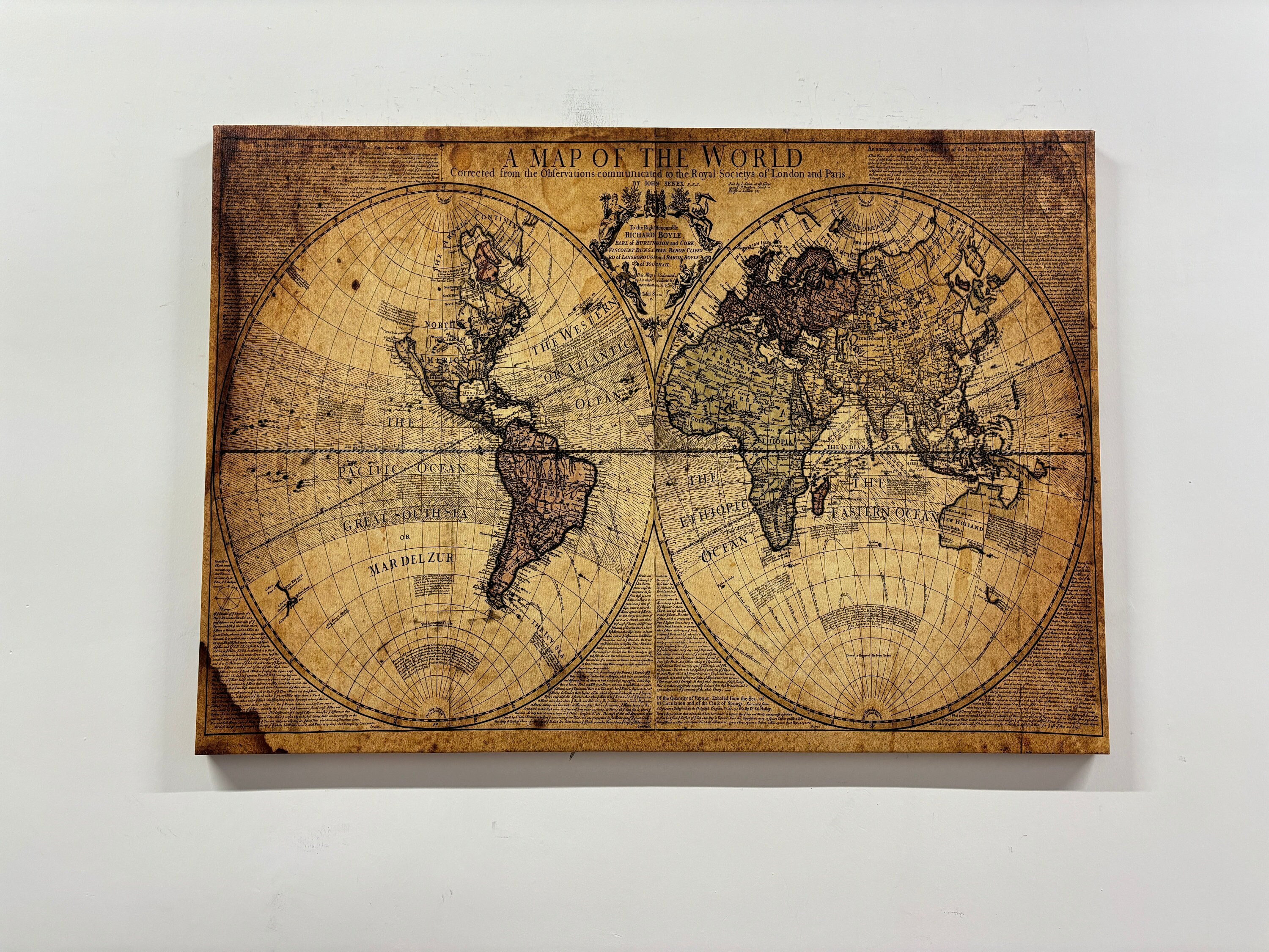 Wildon Home® Artistic Vintage World Map Canvas Print Makes Stylish Wall ...