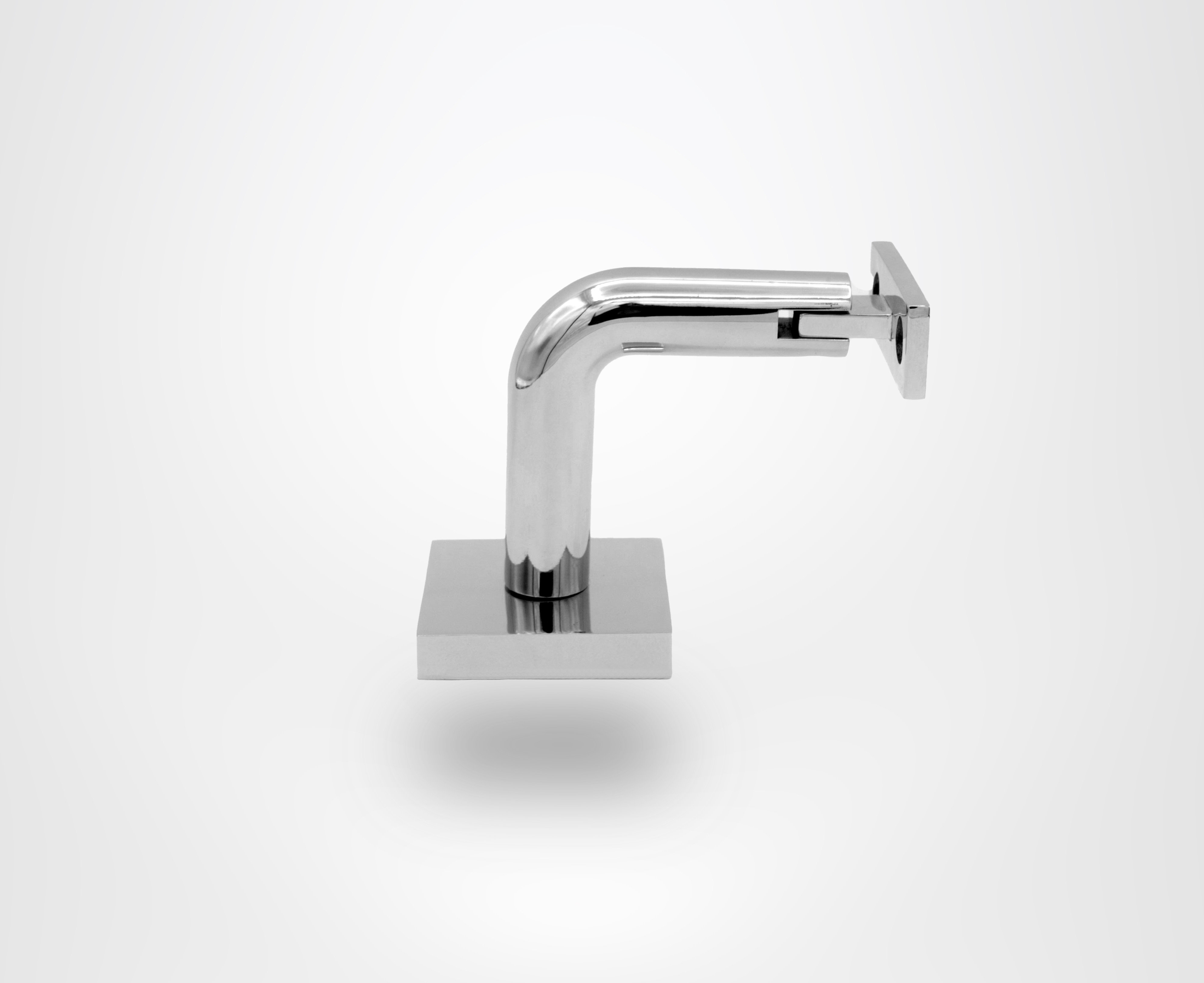 Linnea Glass Mount Handrail Bracket with Square Rose and Flat Plate ...