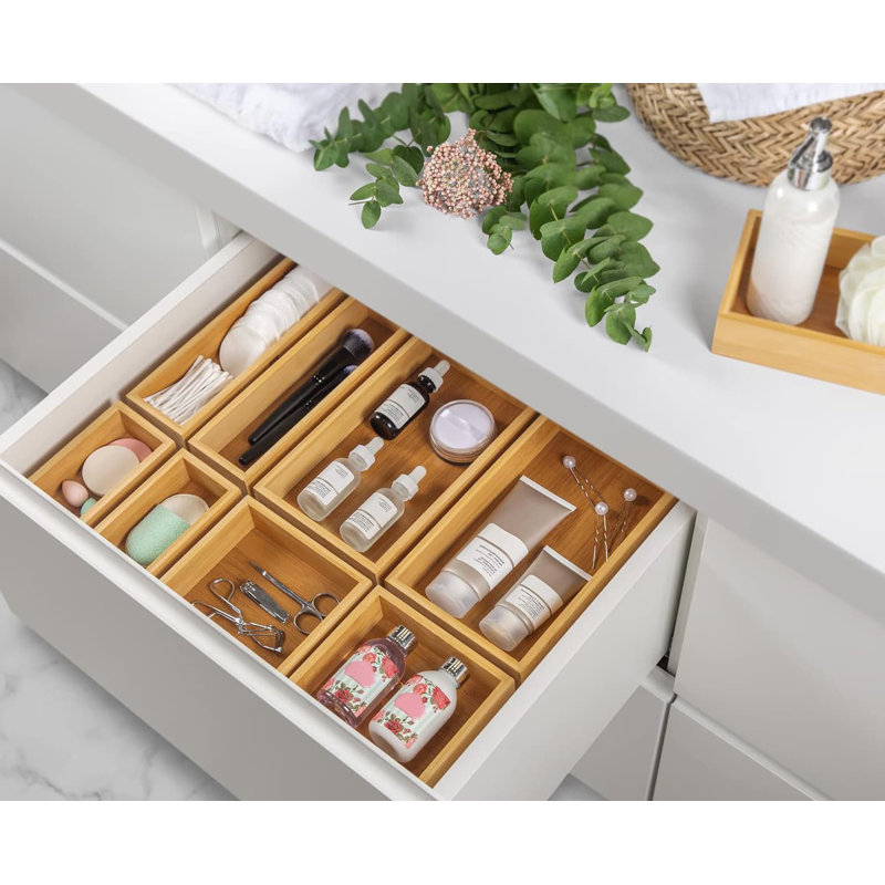 Rebrilliant 8-Box Bamboo Tea Chest - Luxury Organizer for Kitchen ...