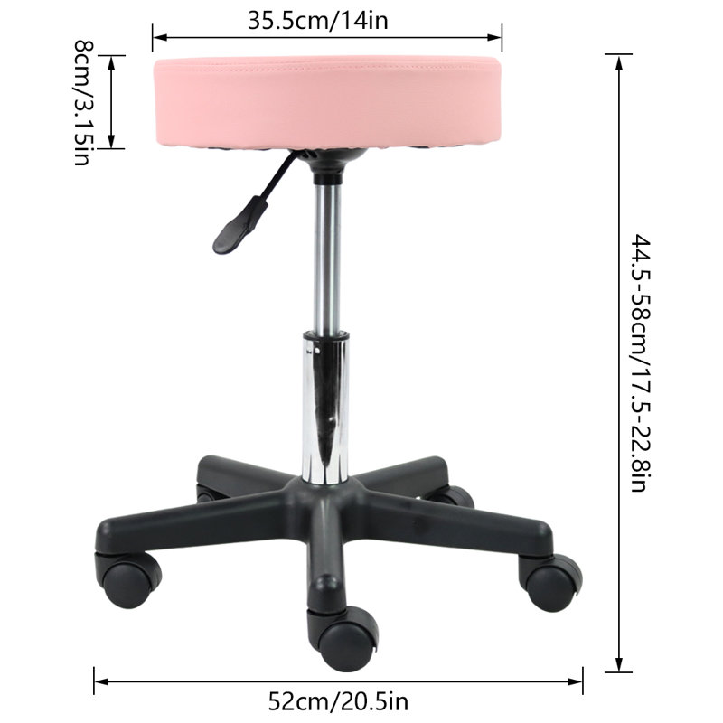 Inbox Zero Adjustable Height Ergonomic Stool with Wheels & Reviews ...