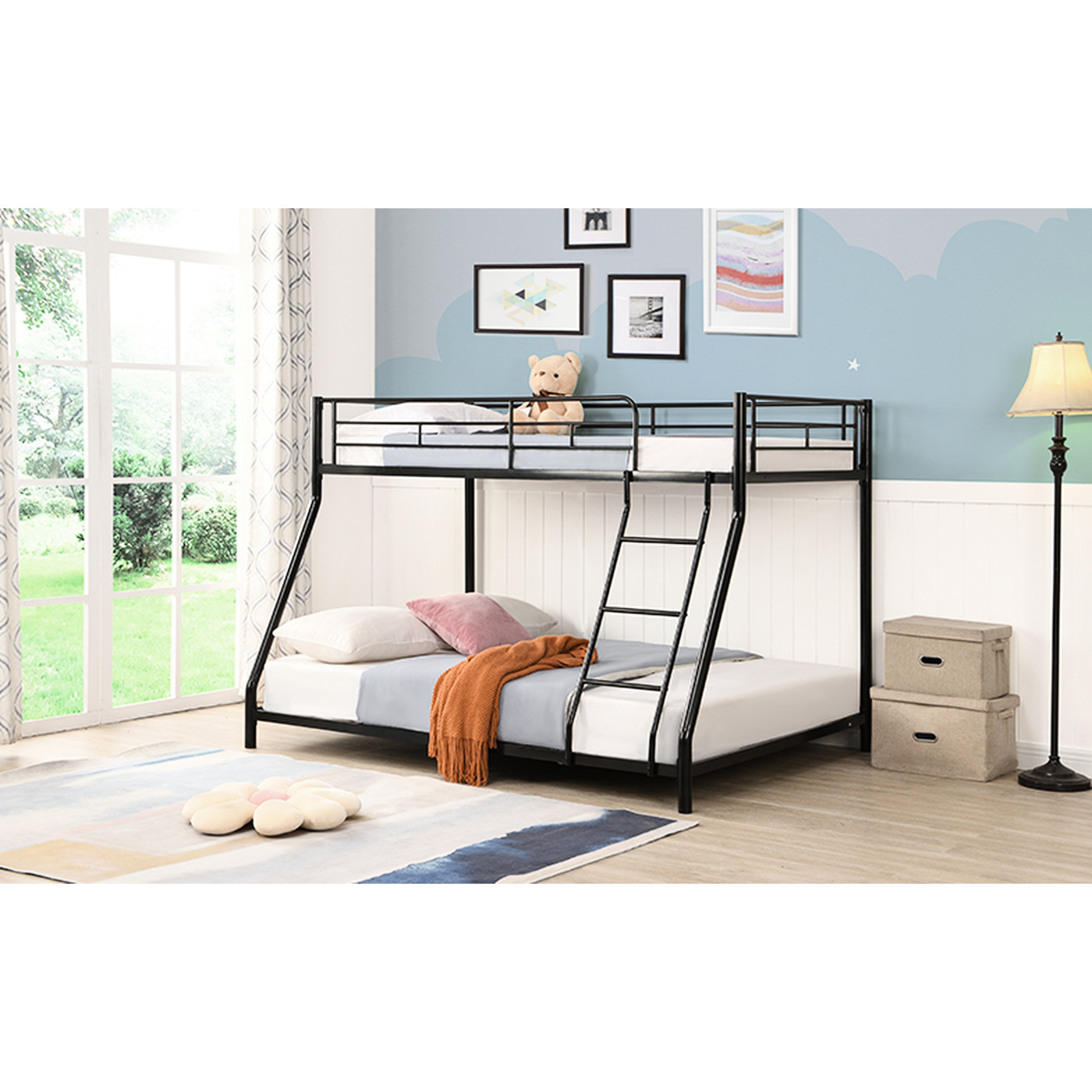 Isabelle & Max™ Metal Bunk Bed Tf Black - Strong And Steel Construction ...