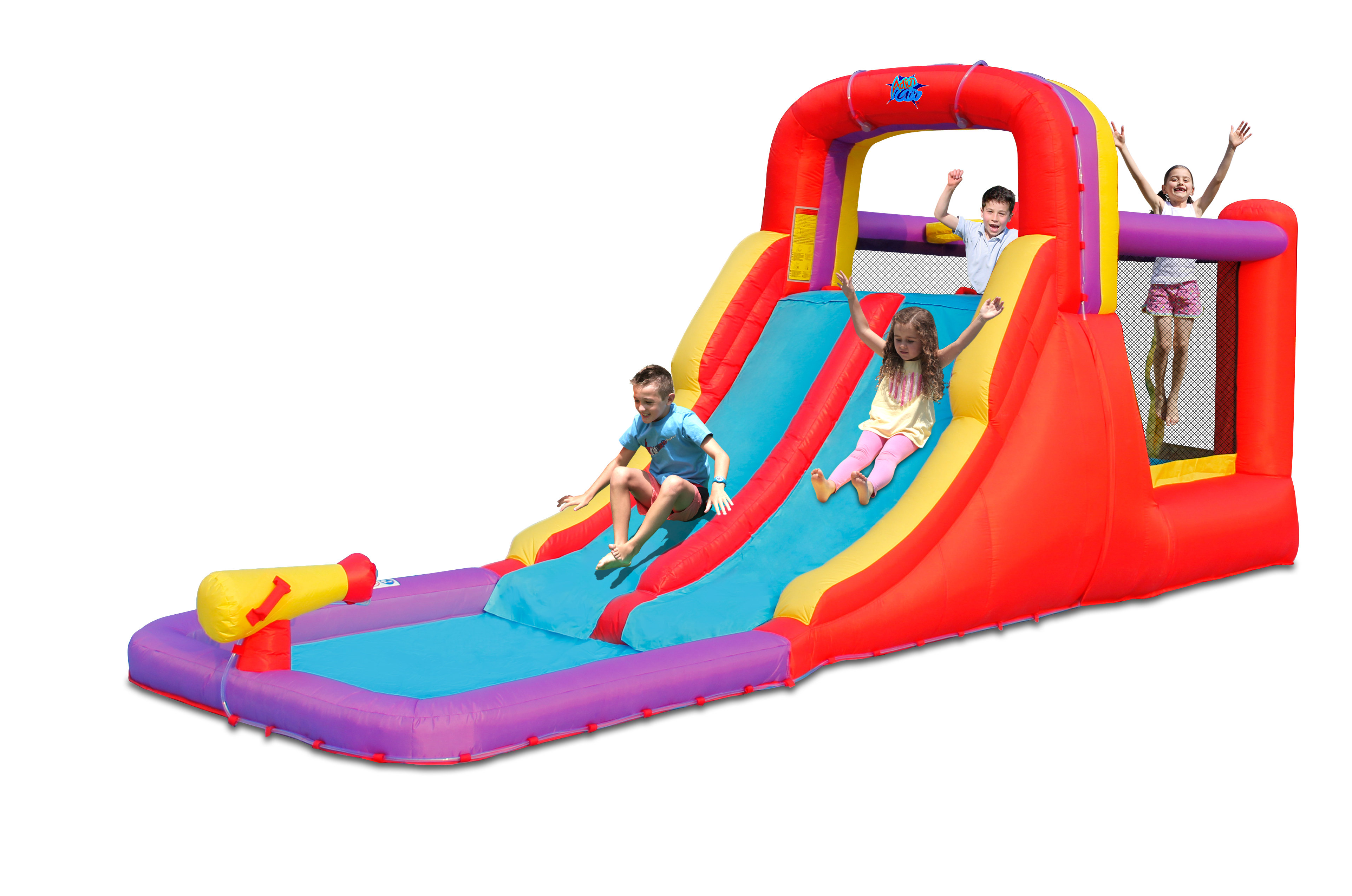 Action Air 6' x 17' Inflatable Water Slide with Air Blower | Wayfair