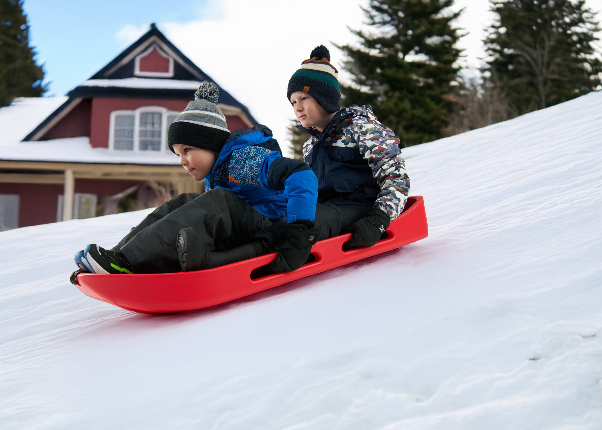 Gosports 2-Person Premium Snow Sled With Double Walled Construction ...