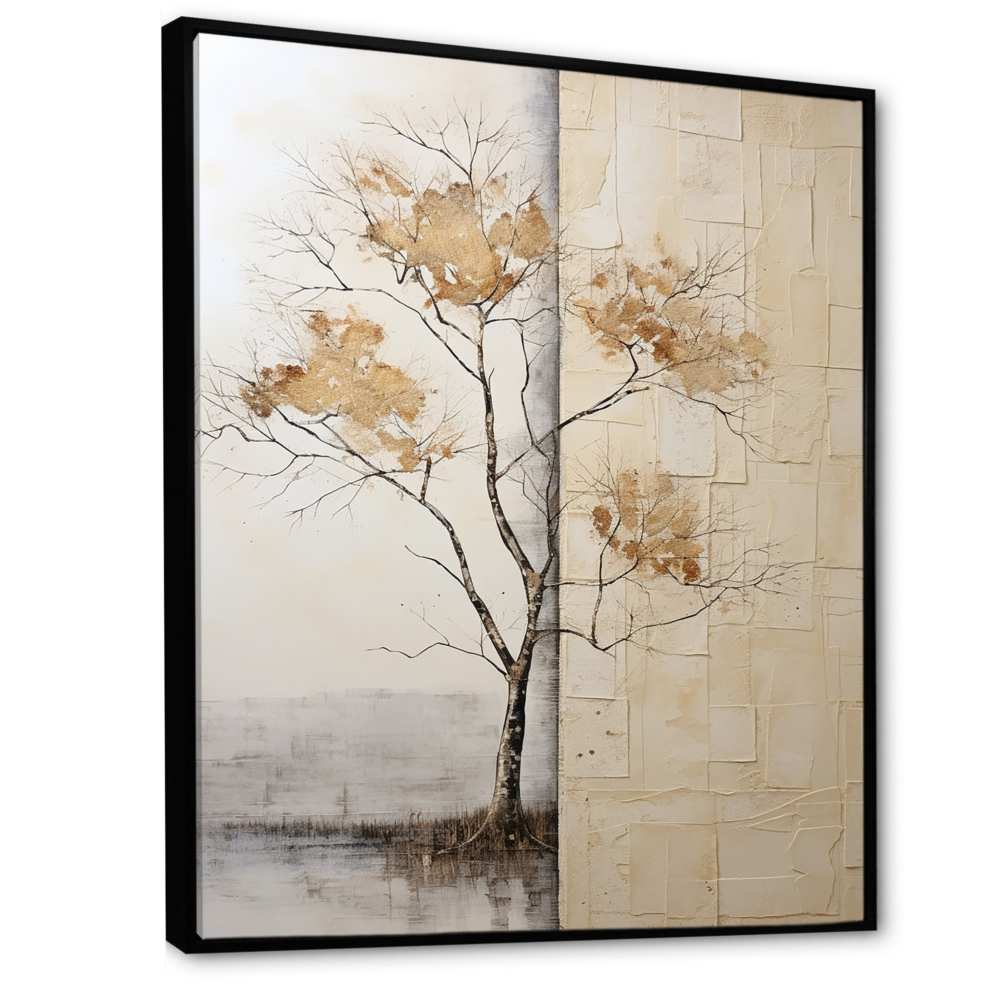 Design Art African Beige Tree II - Tree African Wall Art Prints ...