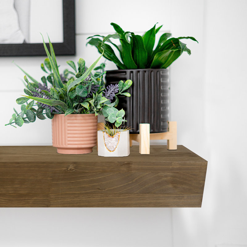 Gracie Oaks Willisa 72'' W Hand Carved Solid Pine Wood Mantel, Wall ...