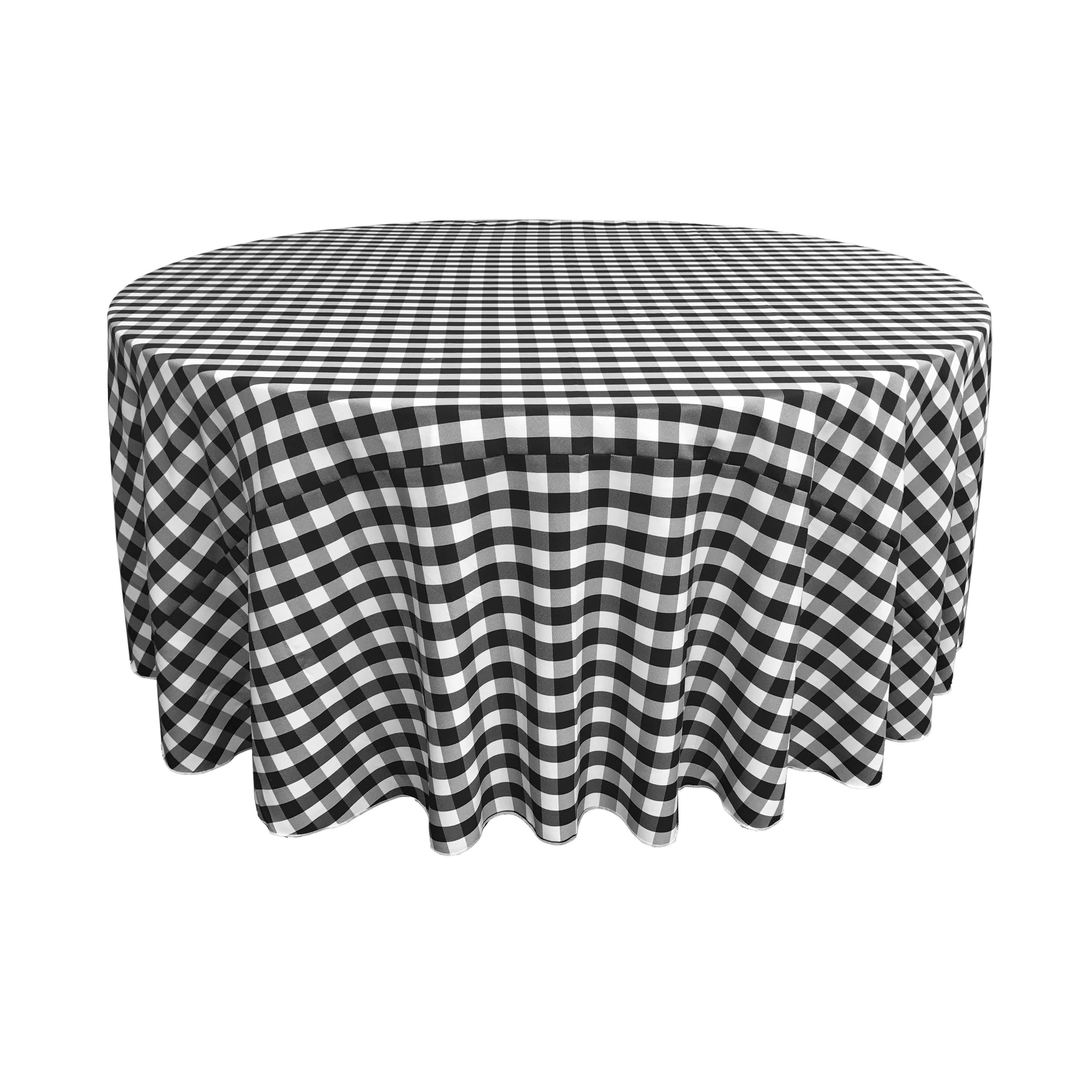 Ebern Designs Joice Round Gingham Polyester Tablecloth & Reviews | Wayfair