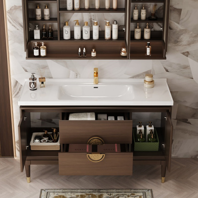 Backop Chinese-style retro bathroom Vanity | Wayfair