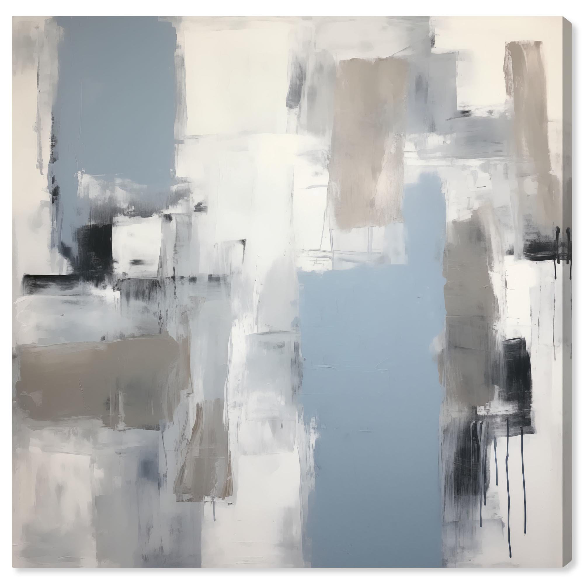 Art Remedy Faded Abstract Canvas Contemplative Blues I | Wayfair
