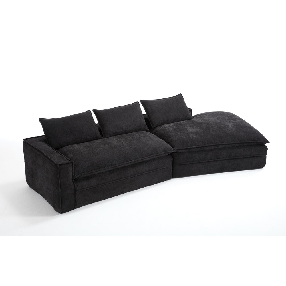 Brayden Studio Modern Minimalist Modular Sectional Sofa, Upholstered ...