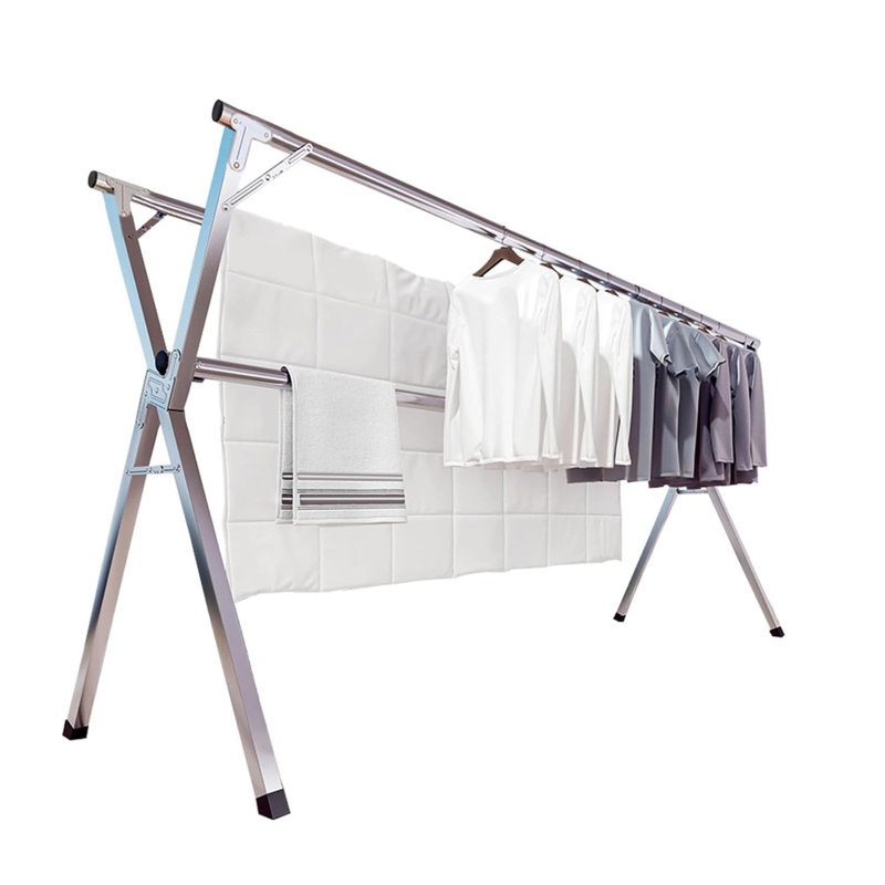 BOPWAY 63Inch Stainless Steel Clothes Drying Rack | Wayfair