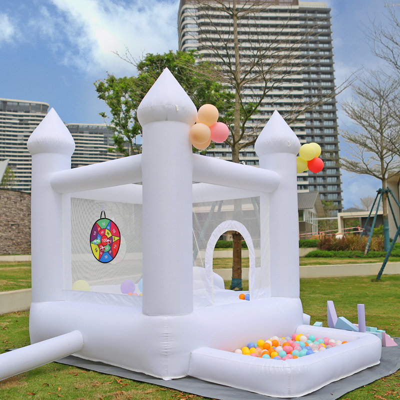 TOBEBEGO 9' x 9' White Bounce House with Slide and Blower & Reviews ...