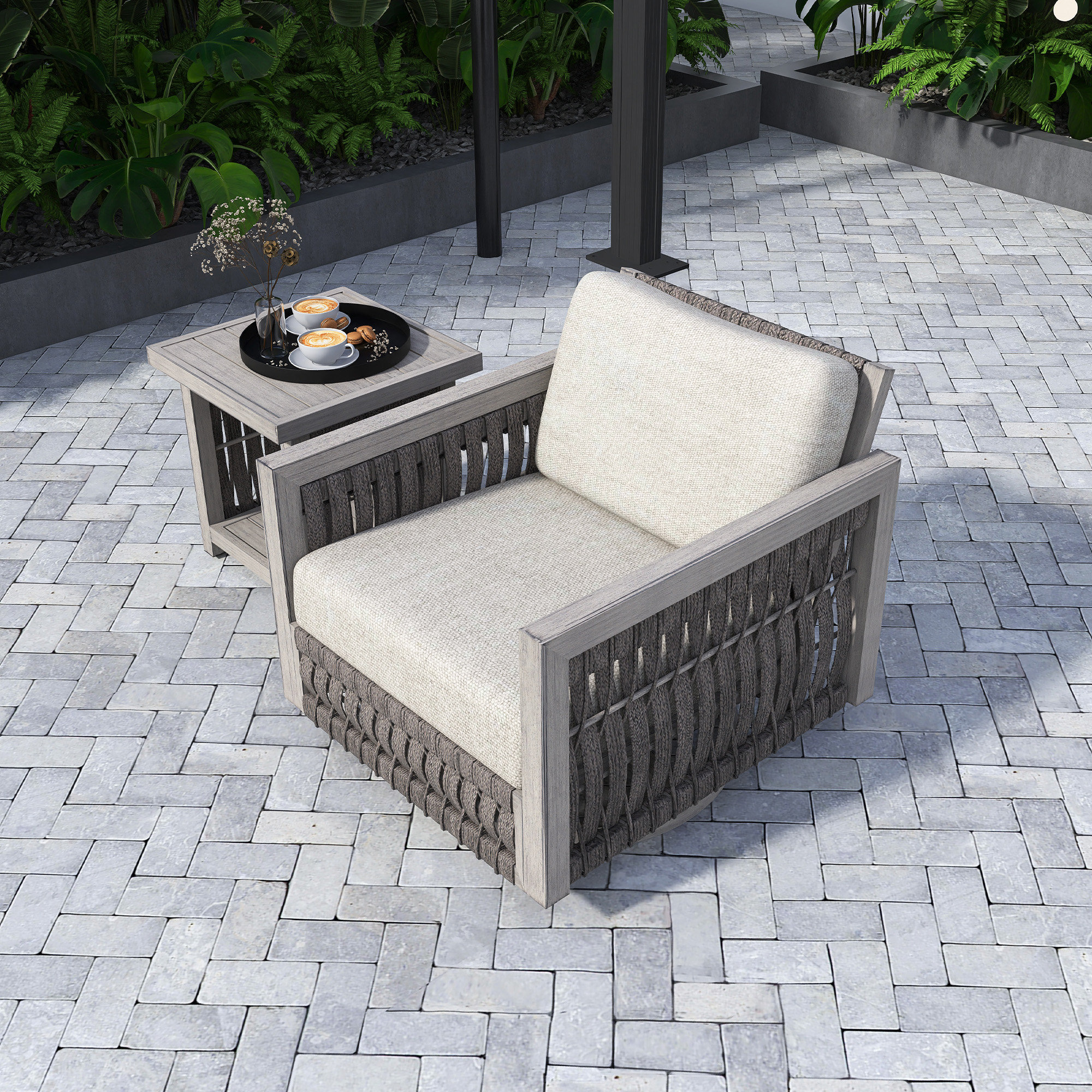 Staykiwi 1-Piece Aluminium Frame Single Seat Swivel Sofa - Wayfair Canada