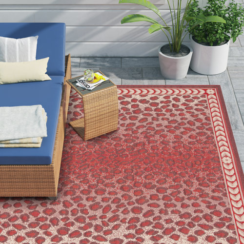 8' x 10' Red Outdoor Rugs You'll Love | Wayfair