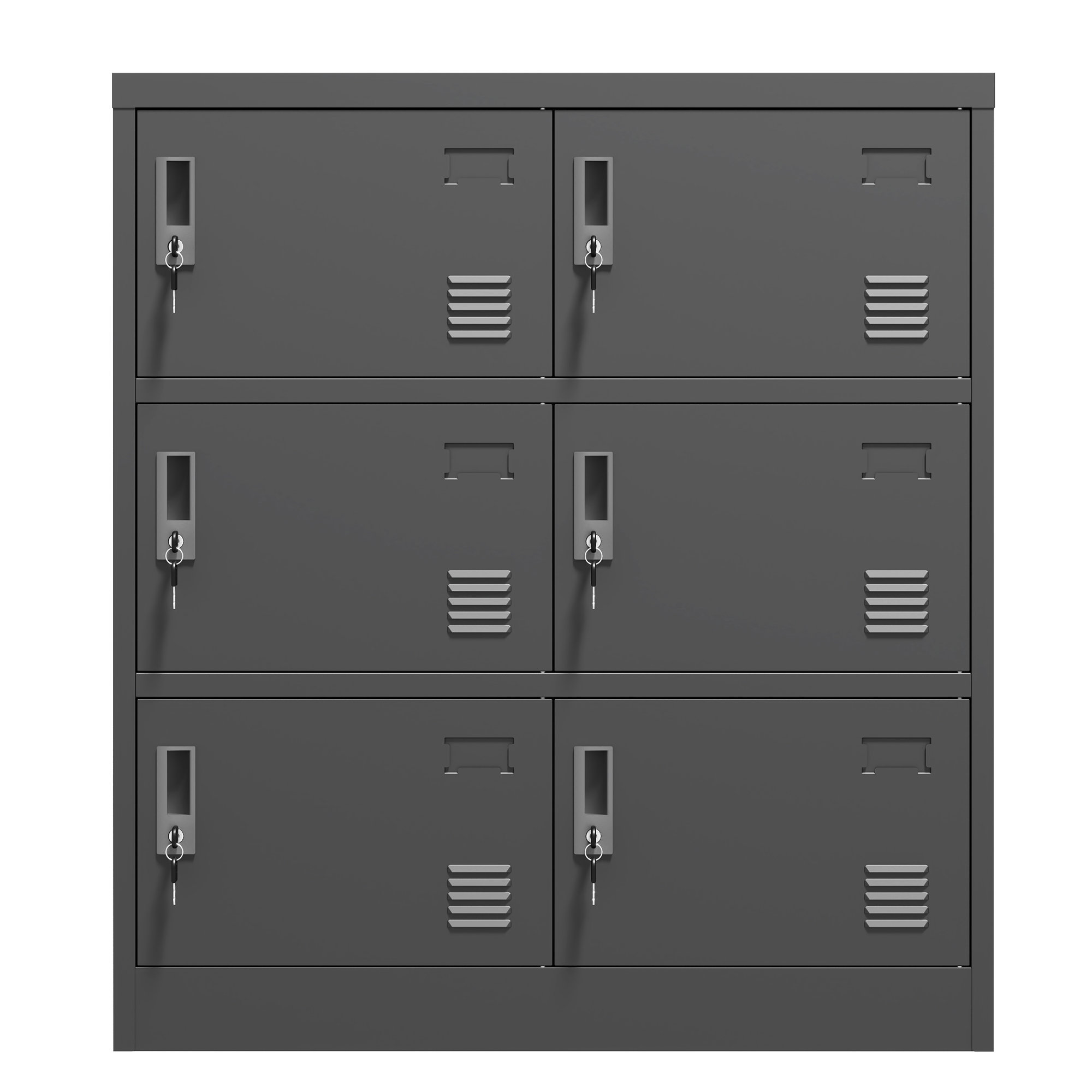 Inbox Zero 6-Door Employee Storage Locker, Metal Lockers For Office ...