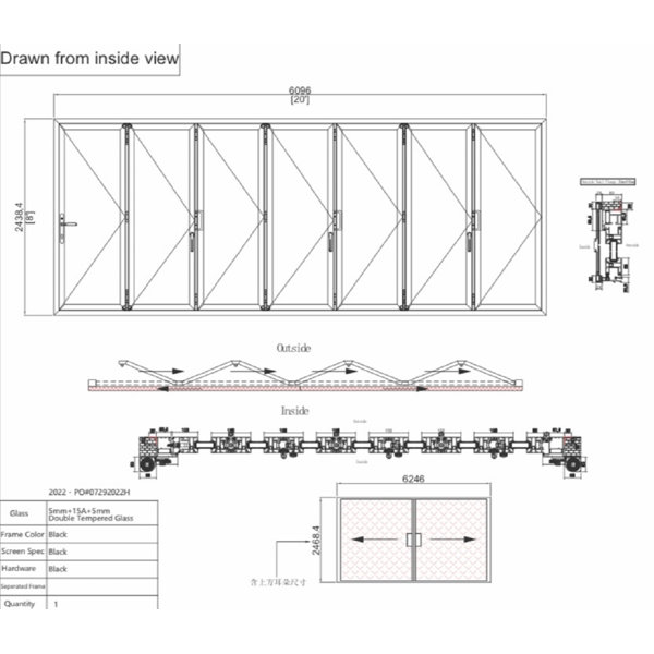 Avora Doors Aluminum Bi-Fold Patio Doors | Wayfair