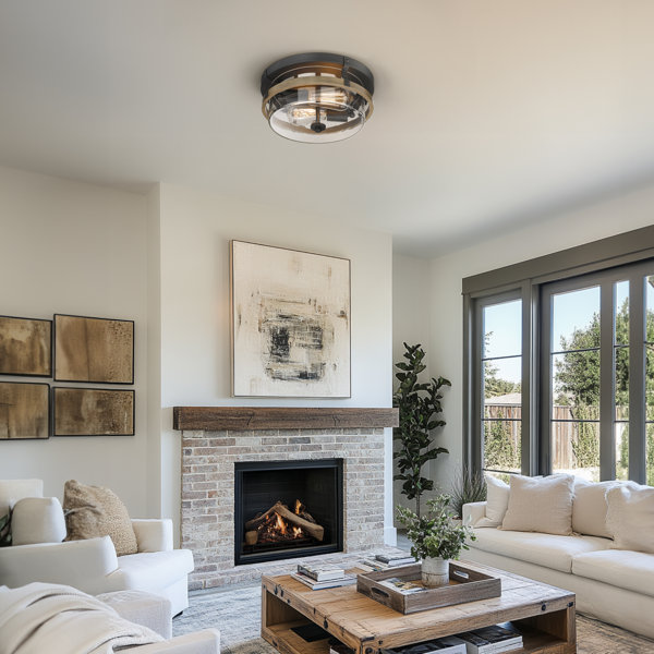 Modern Farmhouse Flush Mount Lighting You'll Love | Wayfair