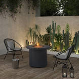 Red Barrel Studio® 42" Round 50000 Btu Propane Fire Pit Table With Rain ...